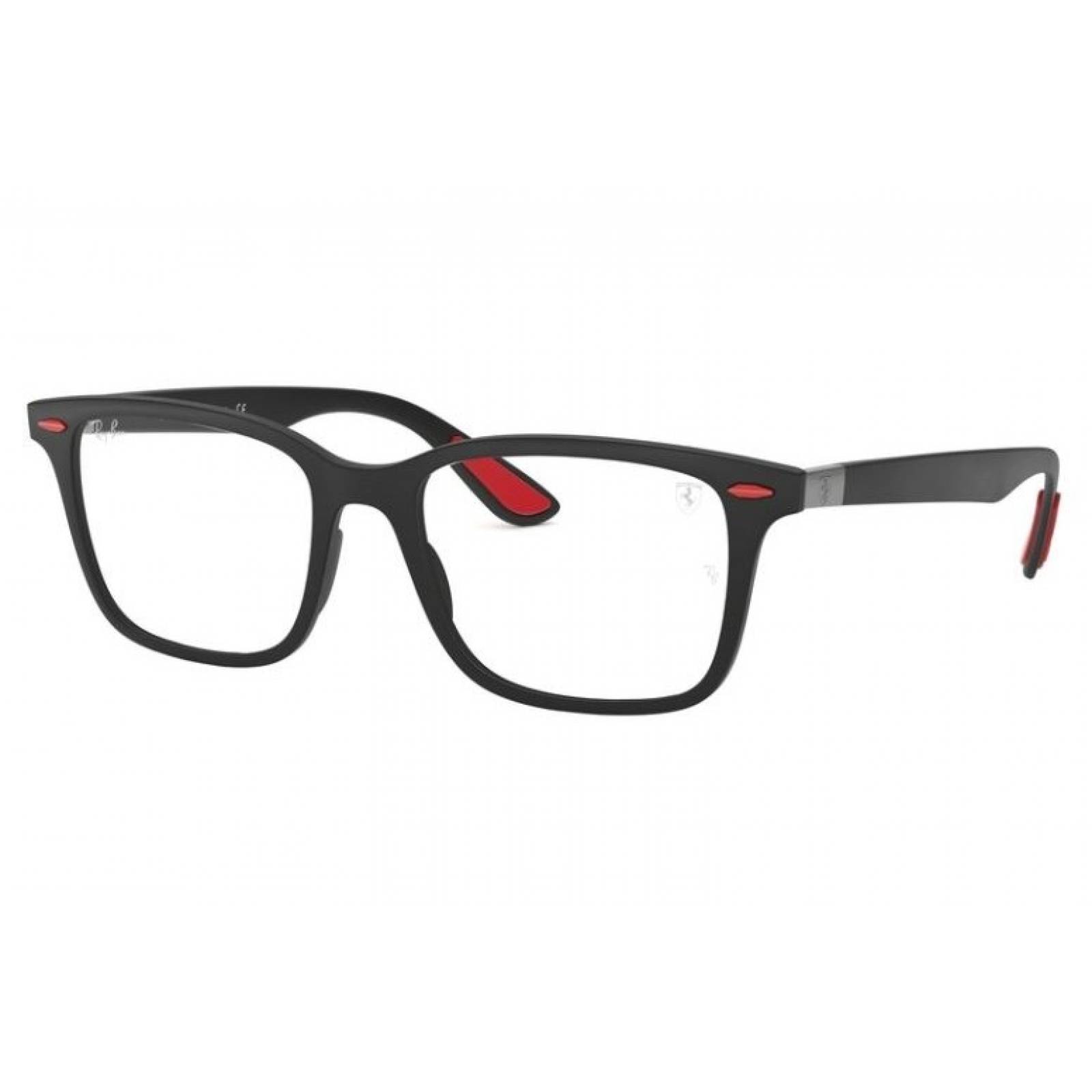 Ray Ban Rb7144M F602 Oftalmico Square Scuderia Ferrari Negro Rojo