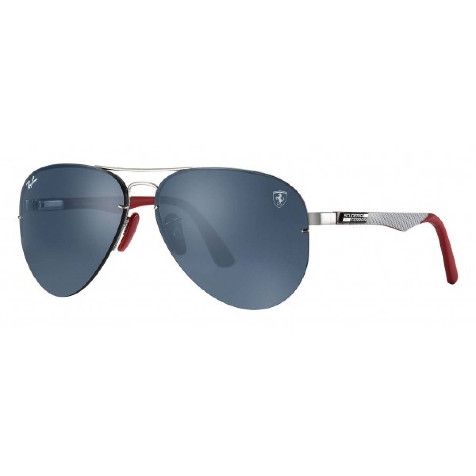 Ray Ban Rb3460M F01387 Aviator Scuderia Ferrari Azul Plateado