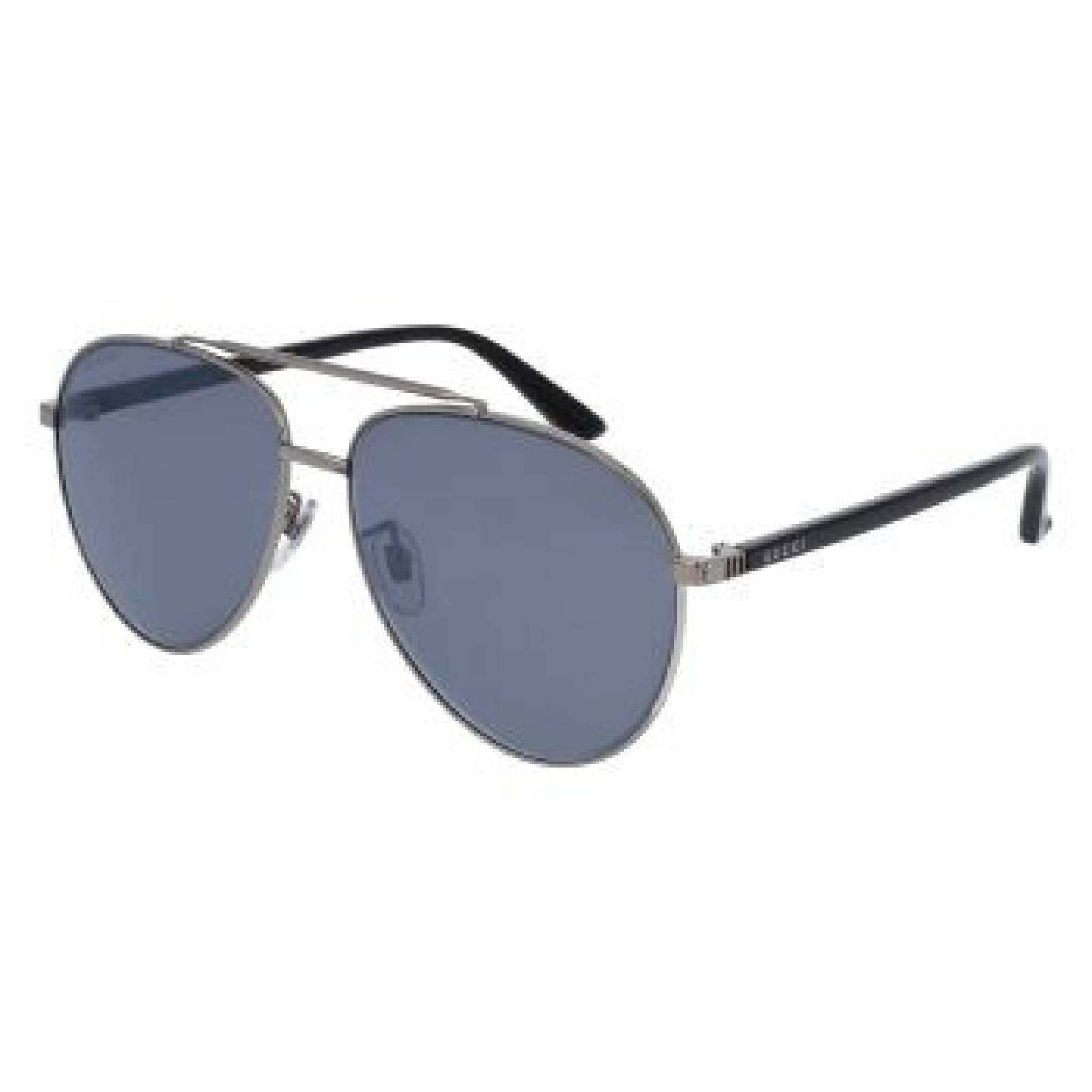 Gucci Gg0043SA 001 Aviator Metal Shape Gris Negro Original