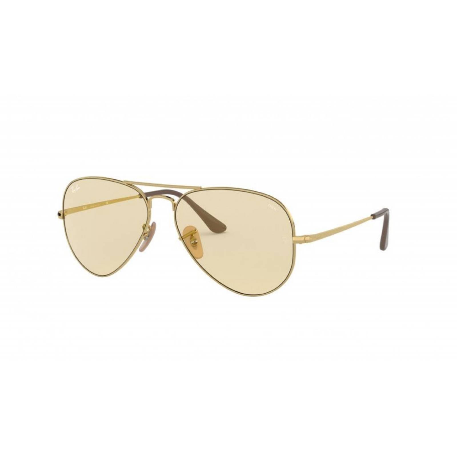 Ray Ban Rb3689 001/T2 New Aviator Coffe Clear Evolve Original