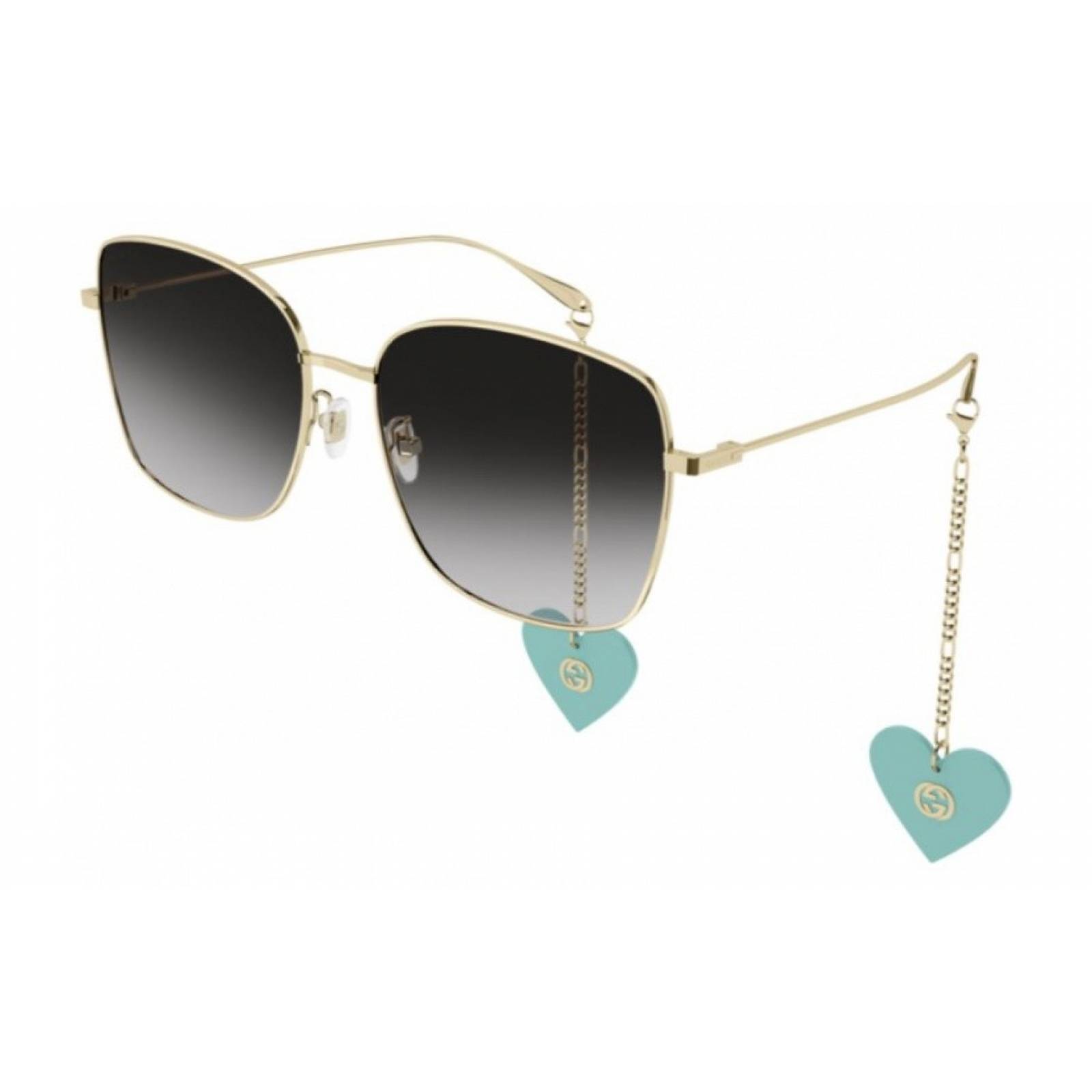 Gucci GG1030SK 003 Square Shape Azul degradado Dorado