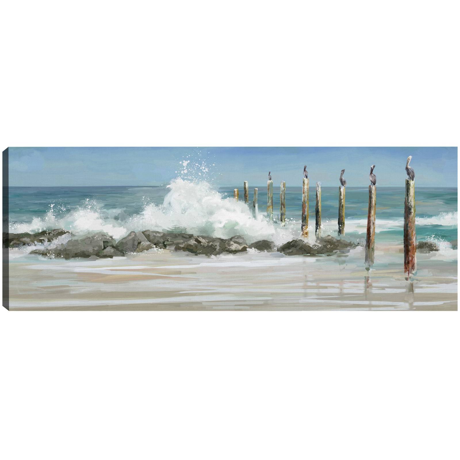 Cuadro Decorativo - Encaramado por el mar 33 cm x 89 cm