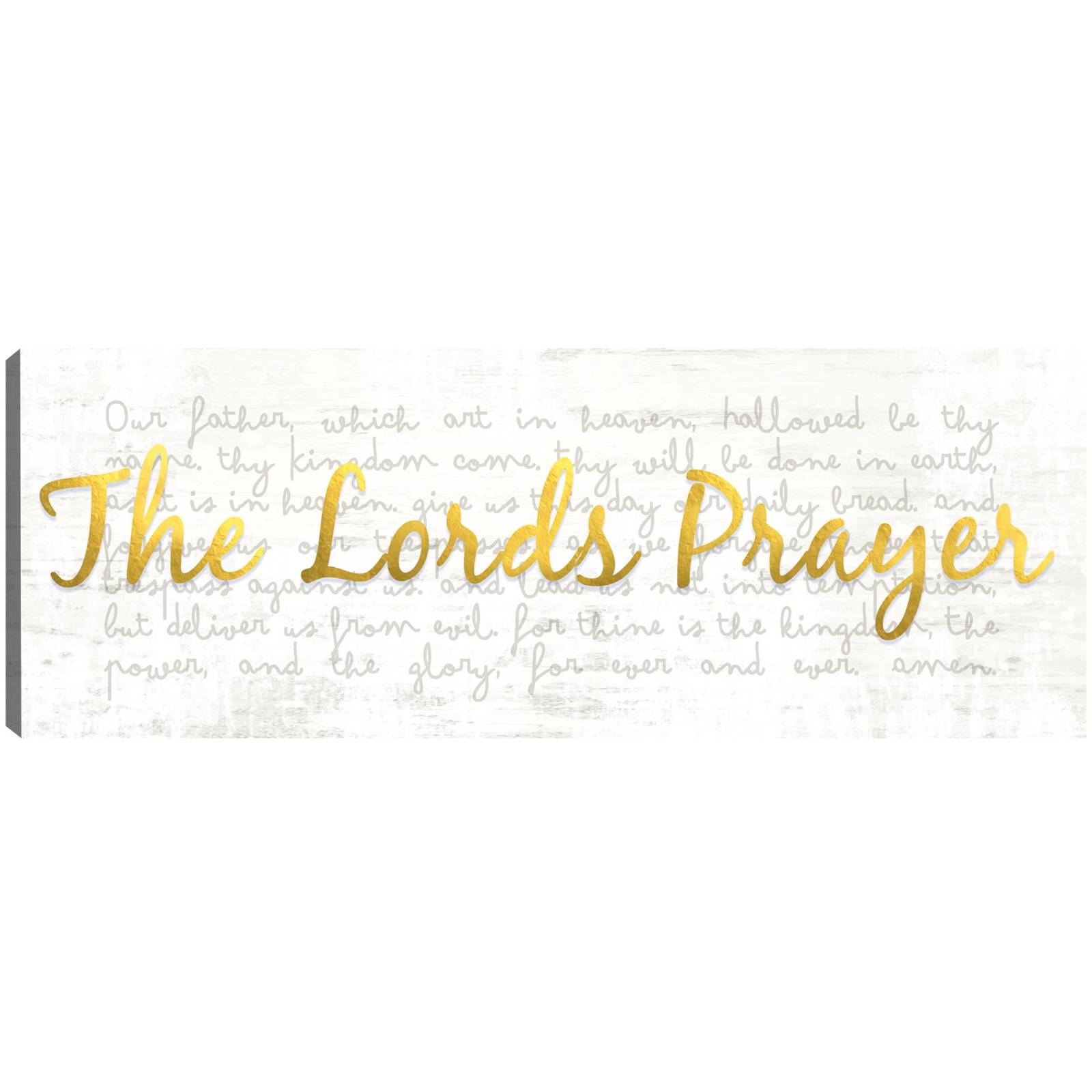 Cuadro Decorativo El Padrenuestro Oro 152 cm x 56 cm