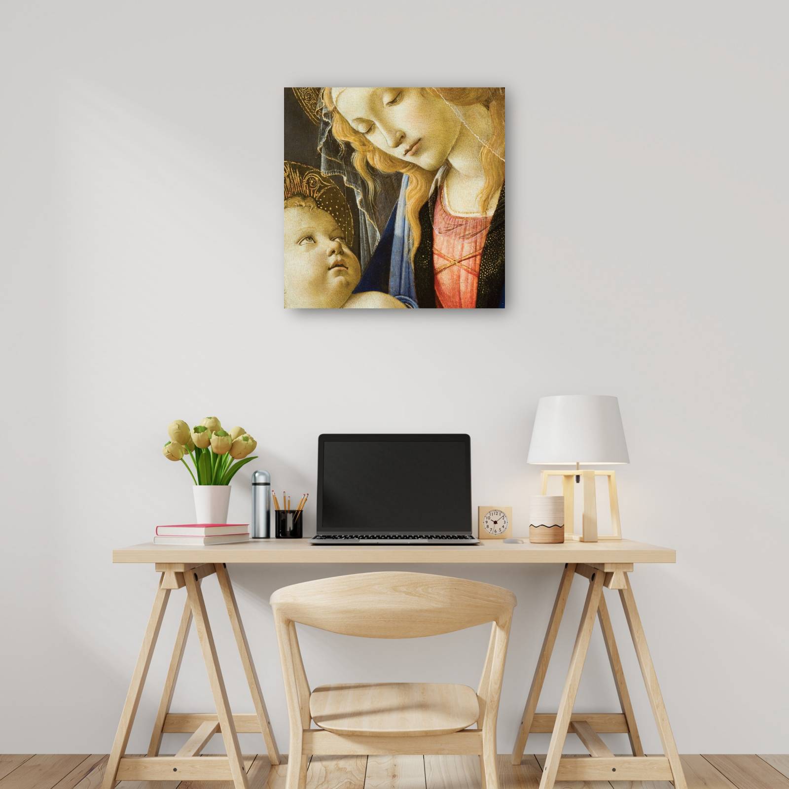Cuadro Decorativo Sandro Botticelli Detalle de La Virgen y el Nino