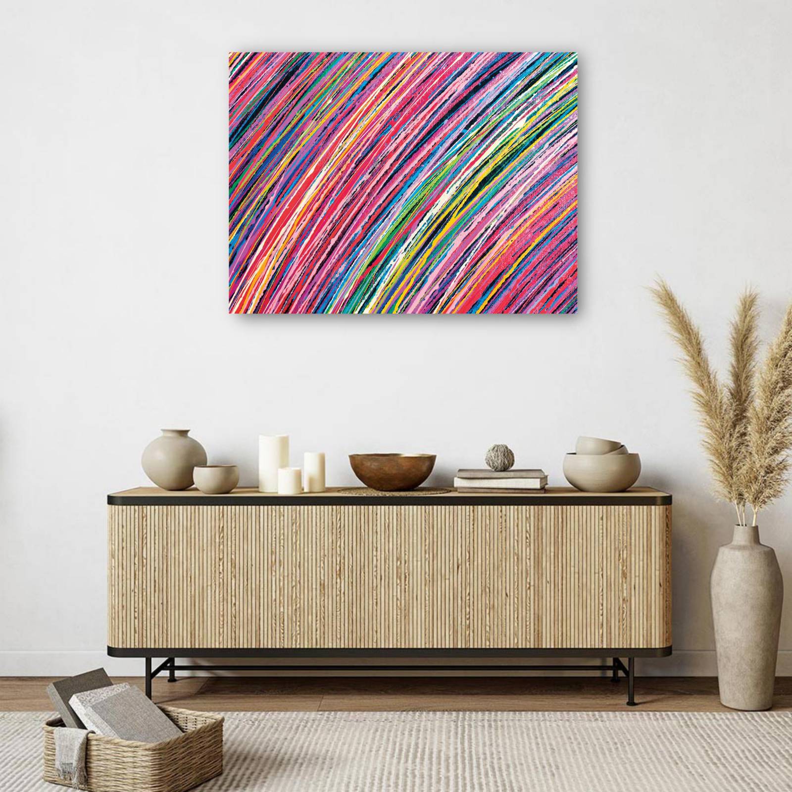 cuadro decorativo - Rayas eléctricas del arco iris