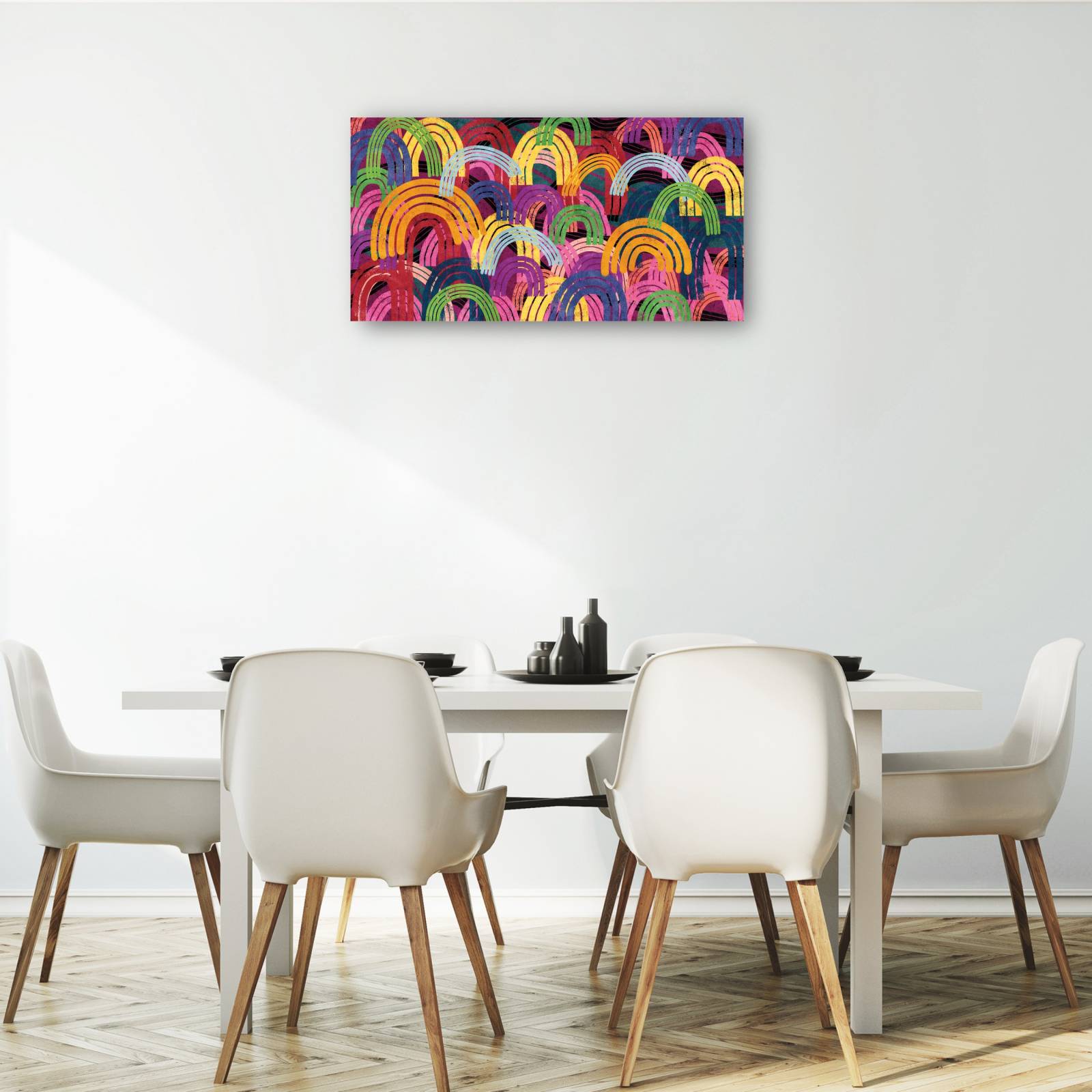 cuadro decorativo fiesta arcoiris