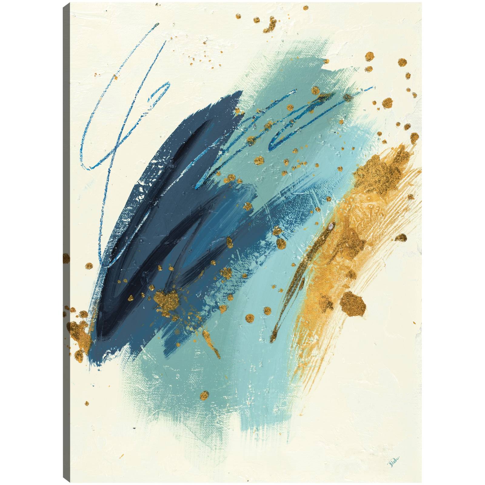 cuadro decorativo diciembre azul