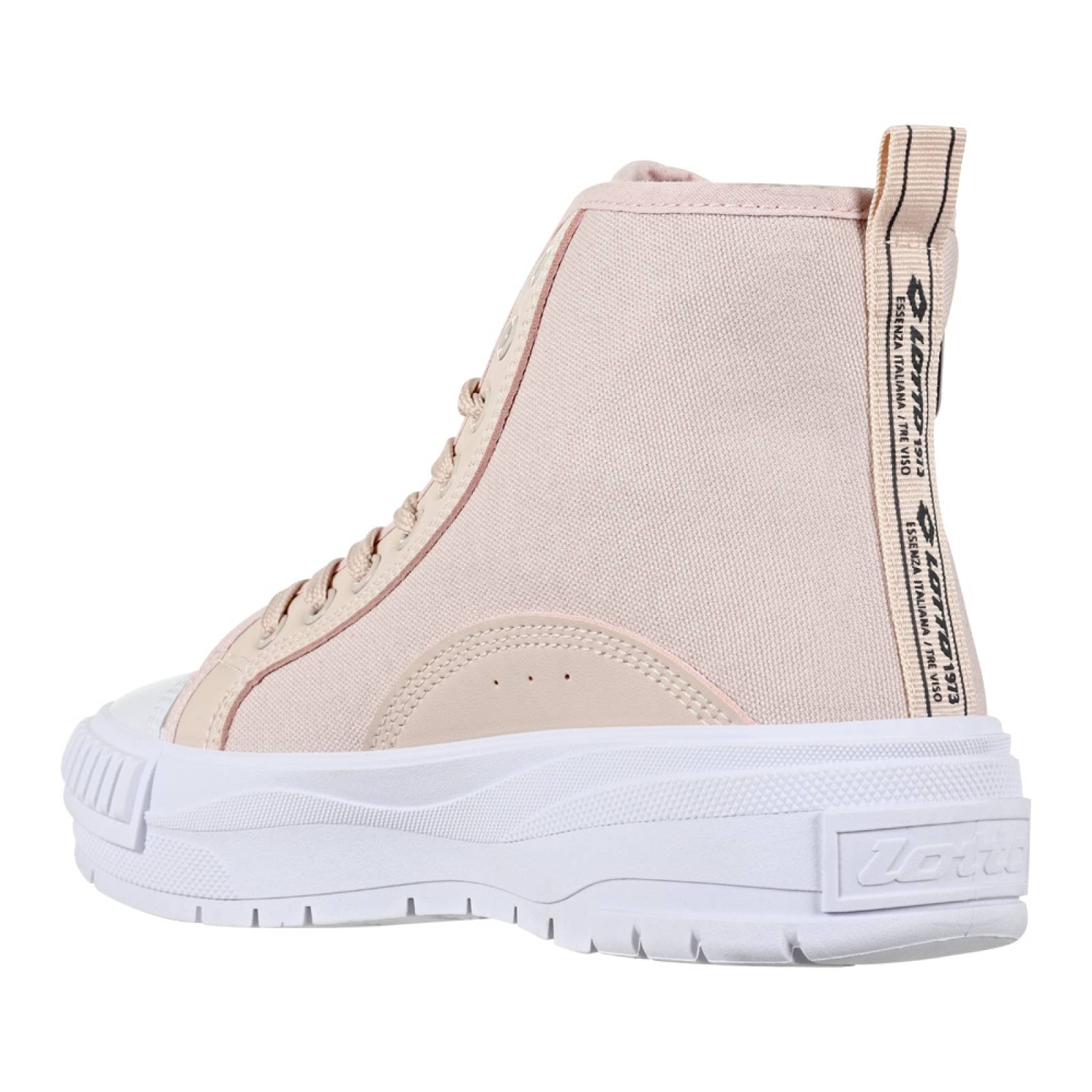 Tenis Bota Rosas Lotto Ruvin para Mujer
