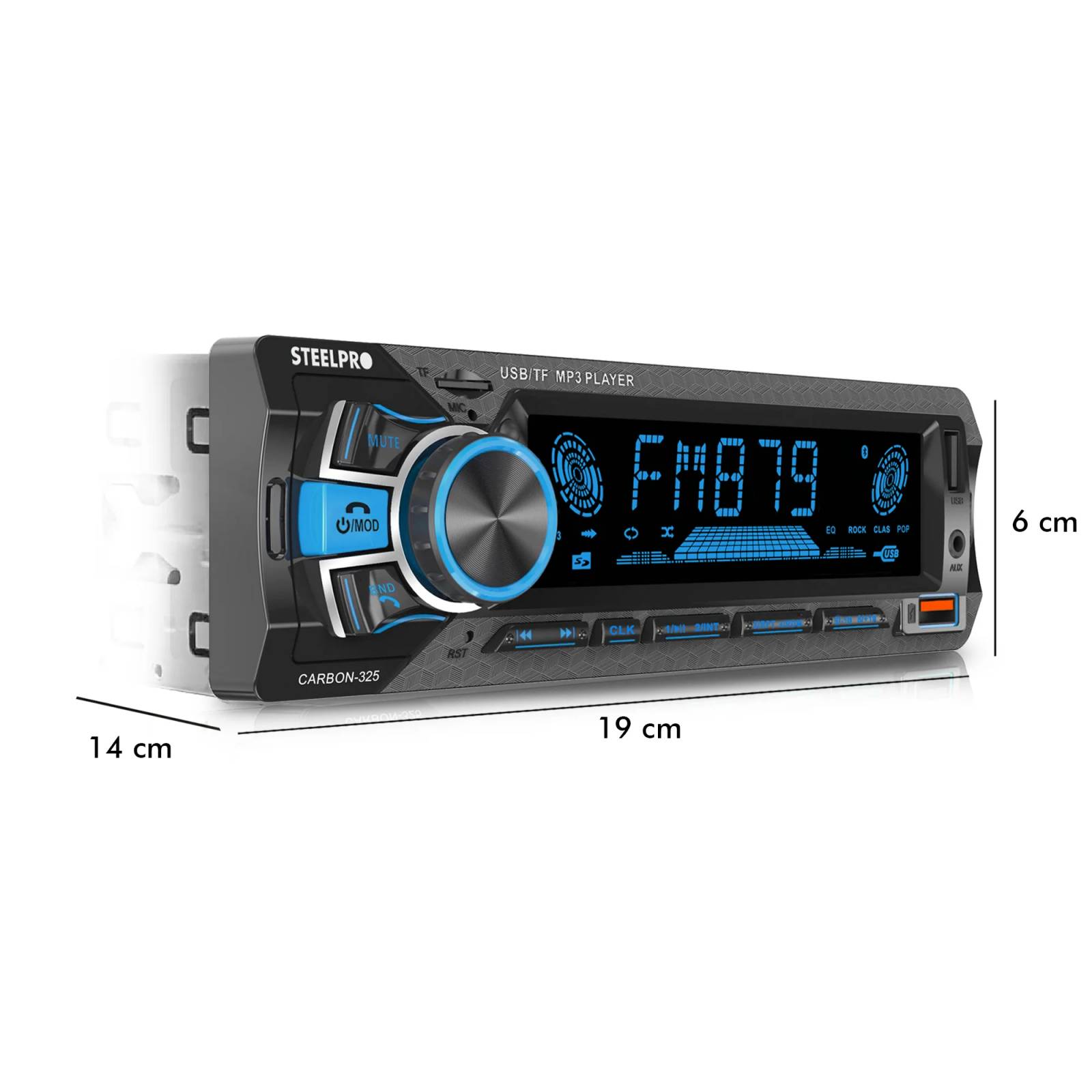 Autoestereo Para Auto Steelpro Technologies Carbon-323 Con Usb