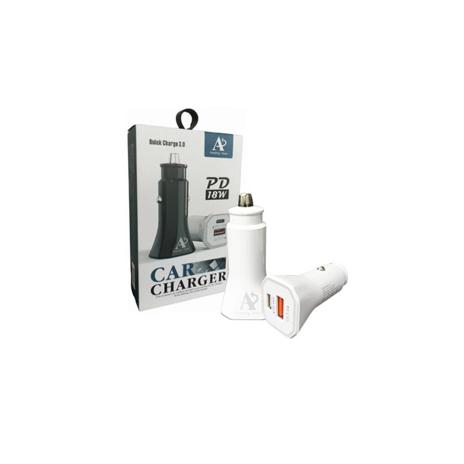Cargador De Auto Plug In Entrada Usb Otg Y Tipo C 18W Pdc-18