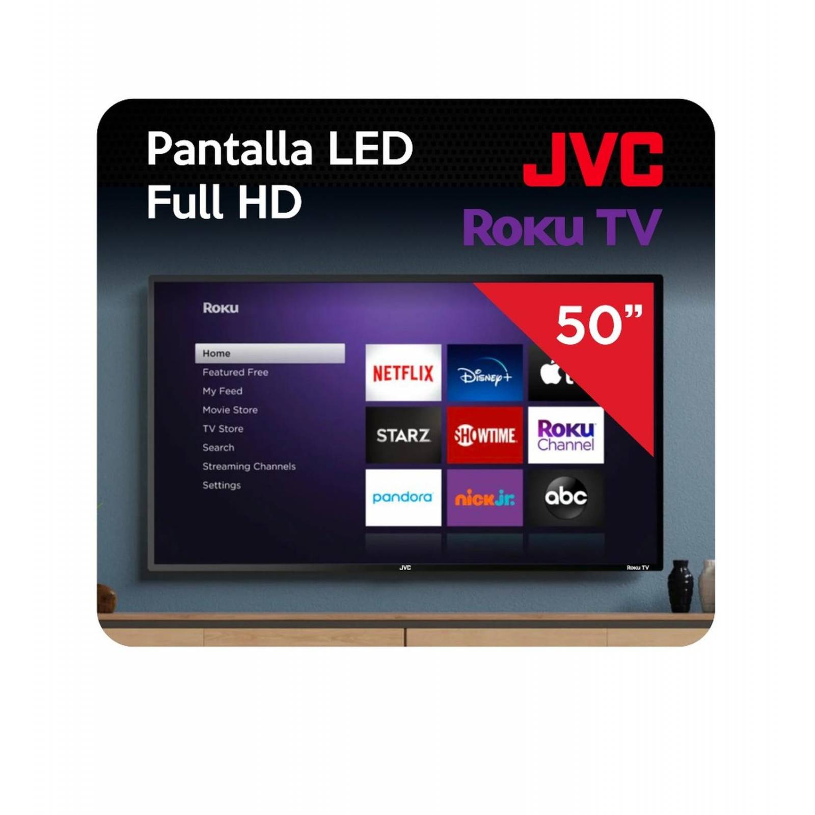 Pantalla Jvc 50 Pulgadas Uhd 4k Smart Roku