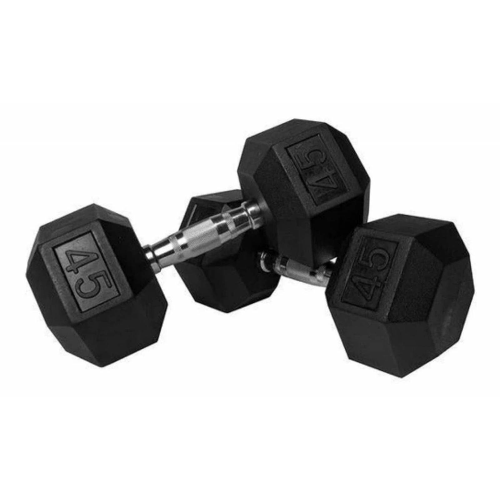 Kit De Pesas Para Hacer Ejercicio Par De Mancuernas Gym 45lb