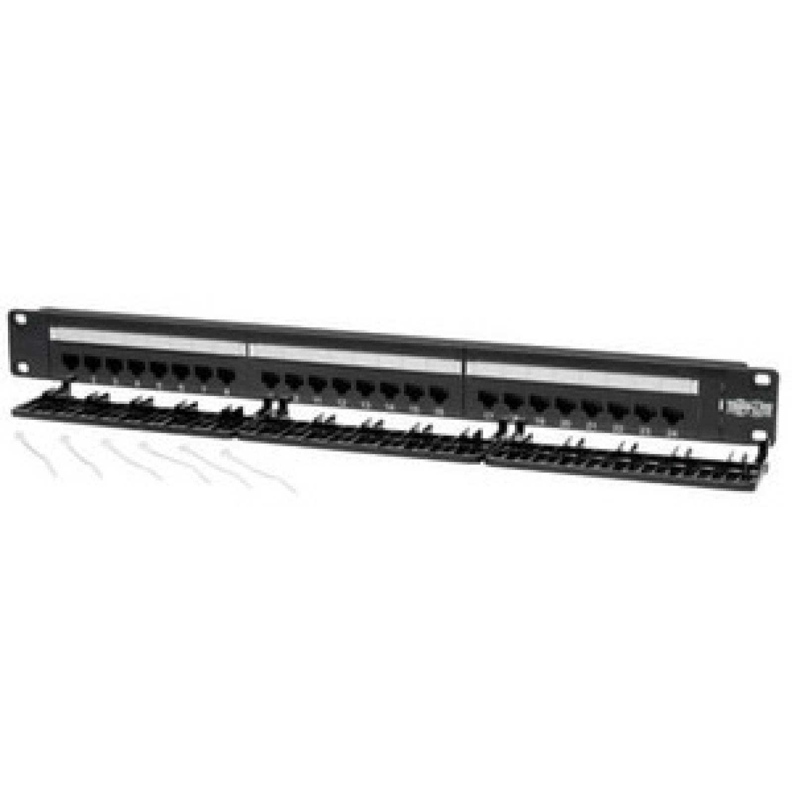 Tripplite Patch Panel de Conexión 24 Puertos Cat6 / Cat5 568B 1U para ...