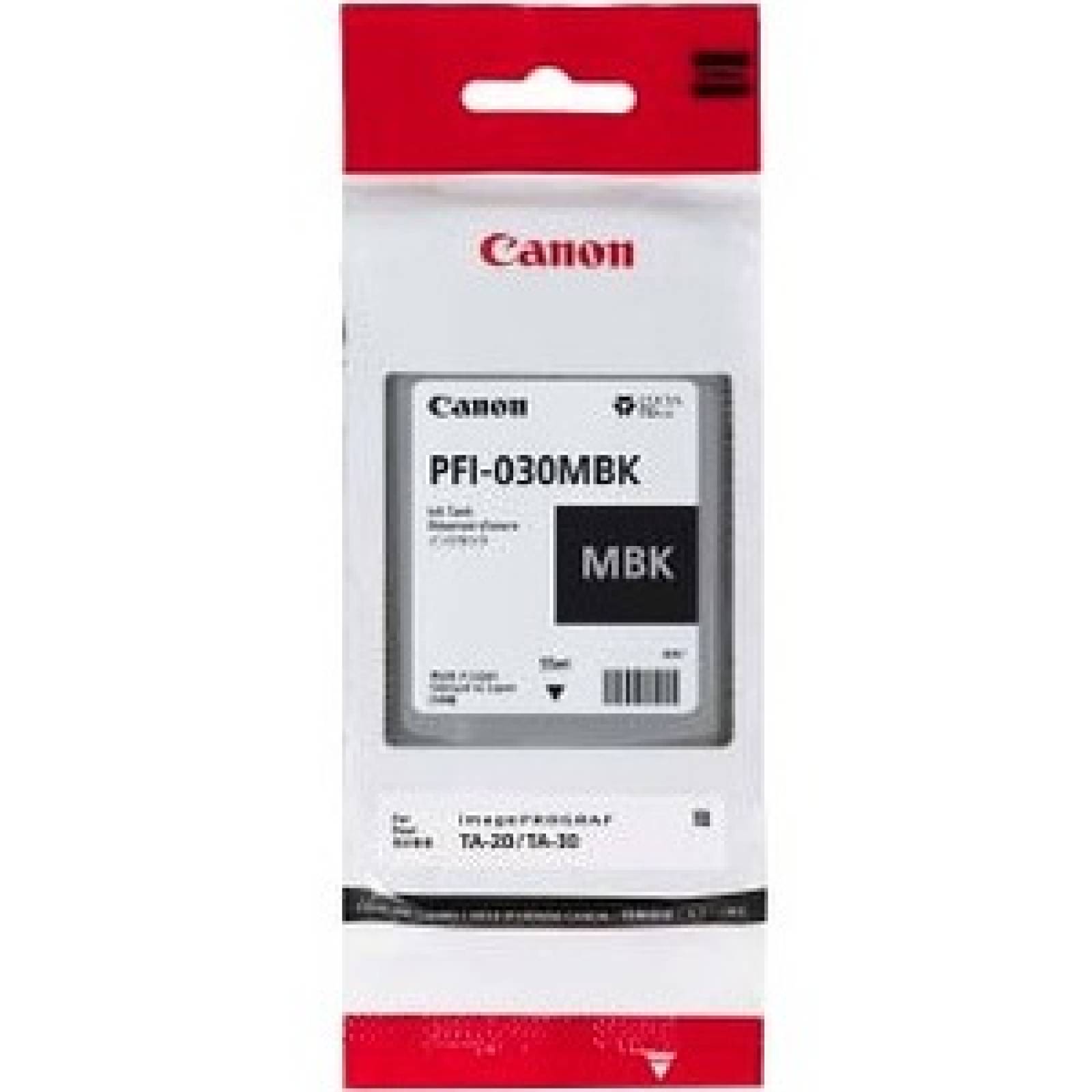 Canon CARTUCHO INKJET PFI-030 MBK PIGMENT MATTE BLACK 55ML PARA TA20,TA30