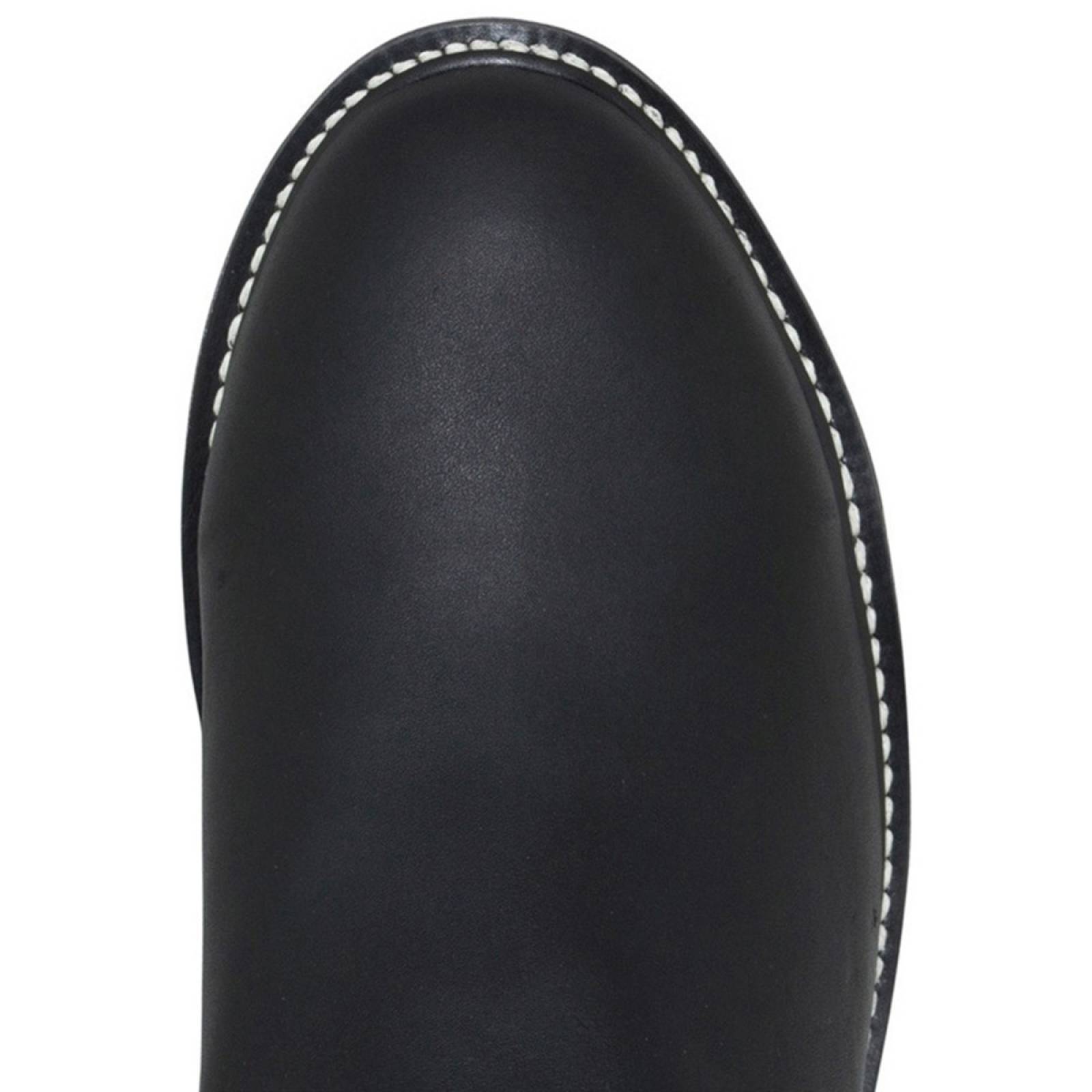 Bota De Trabajo Establo 507 Roper De Piel Negro Grasso