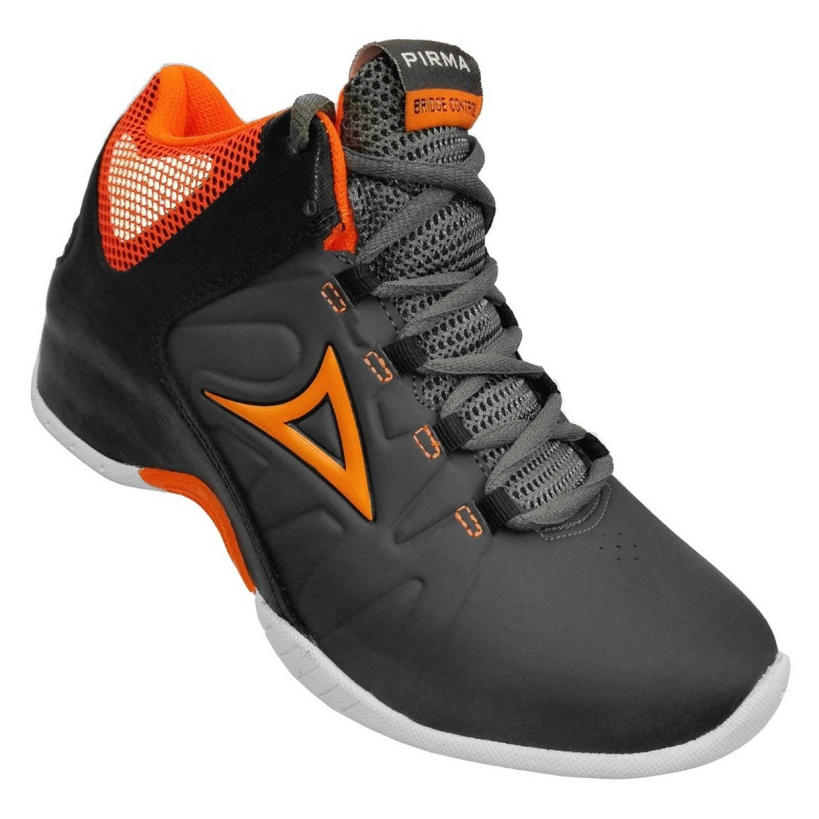 Tenis Basket Ball Pirma 795 Negro Naranja