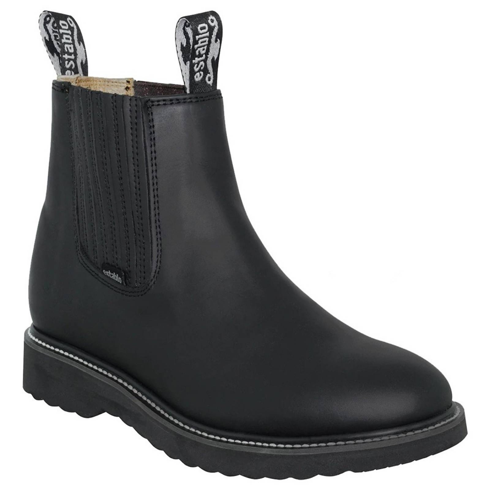 Bota Botin De Trabajo Roper Establo Modelo 501 Negro Grasso