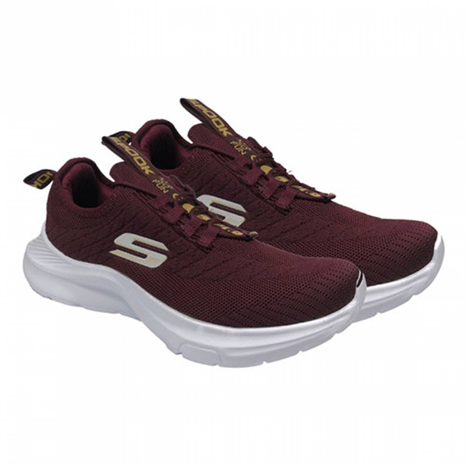 Tenis Sneakers Cómodos Ligeros Para Dama 130 Resistentes Vino