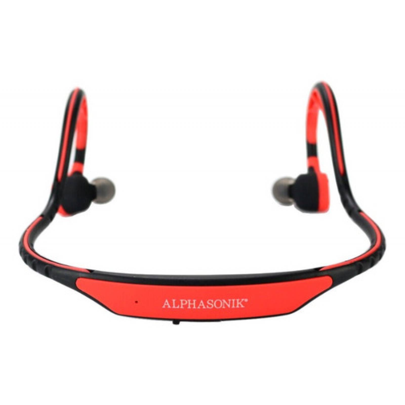 Audífonos Sport Alphasonik Inalámbricos Bluetooth Rojo
