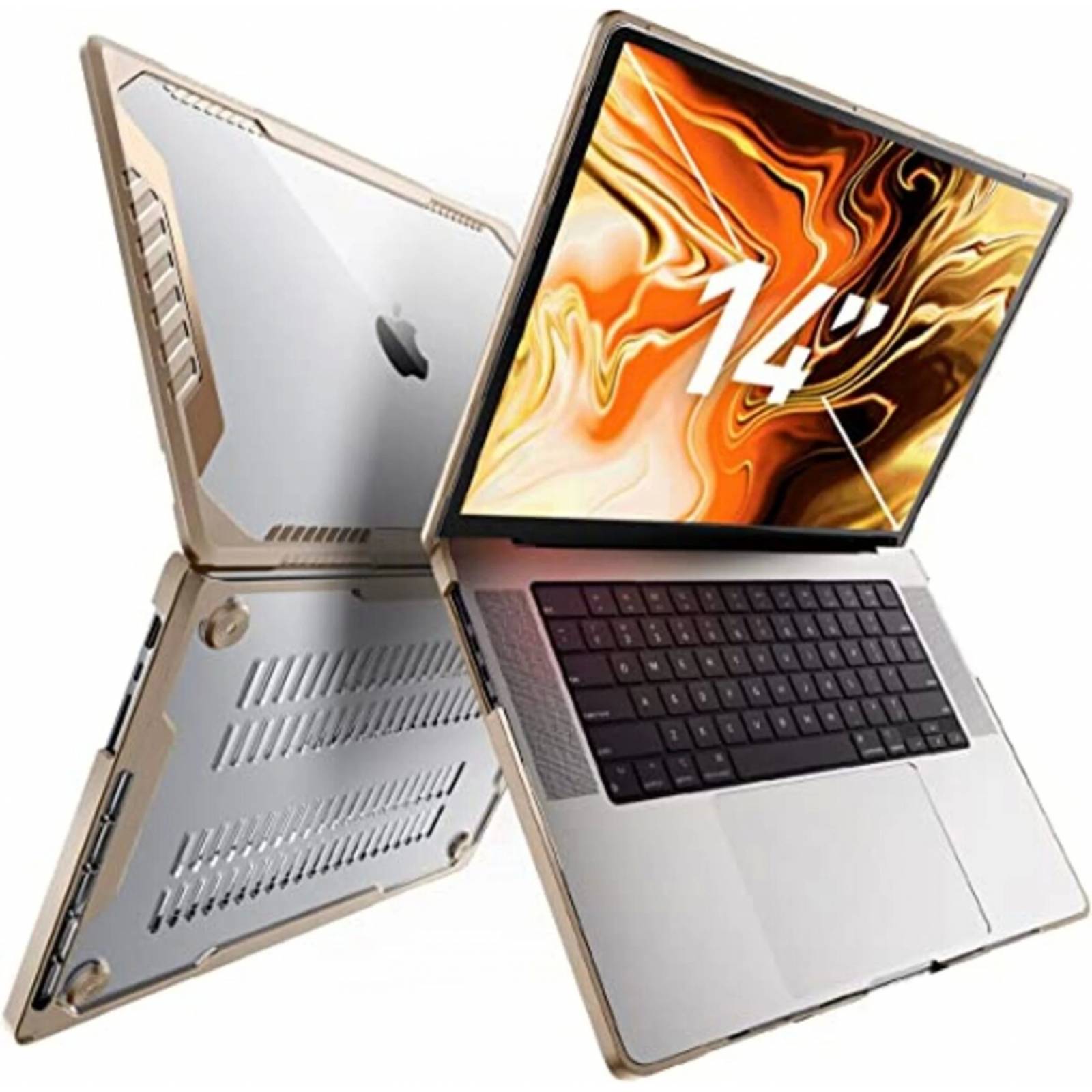 Funda SUPCASE para MacBook Pro 2021-14.2 pulgadas unicorn Dorada