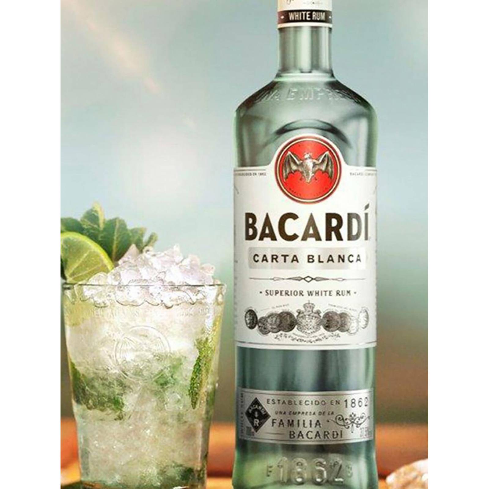 Caja de 12 Ron Bacardi Carta Blanca 750 ml