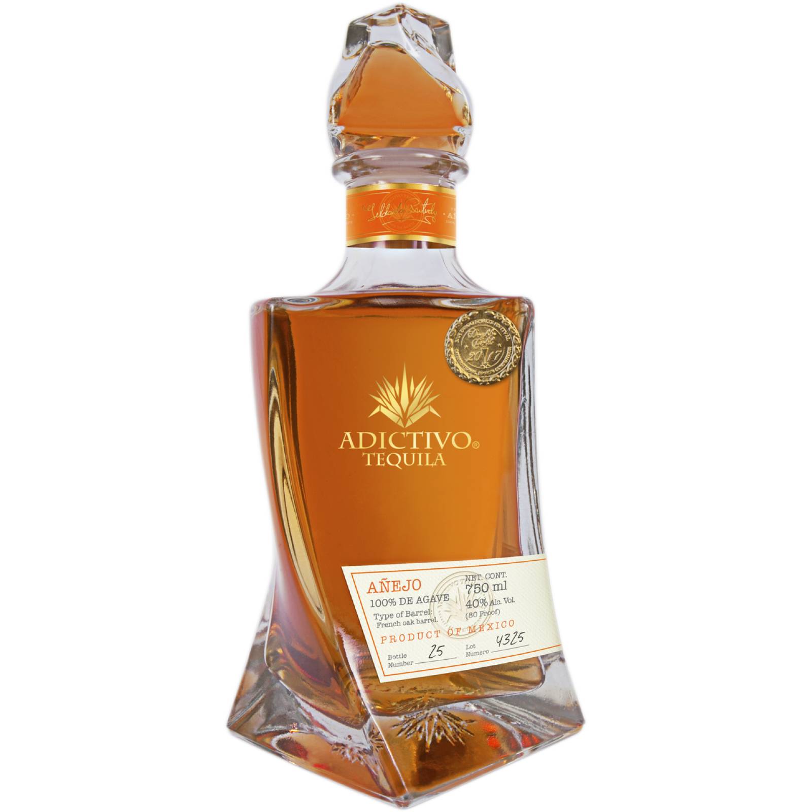Pack de 12 Tequila Adictivo Añejo 750 ml