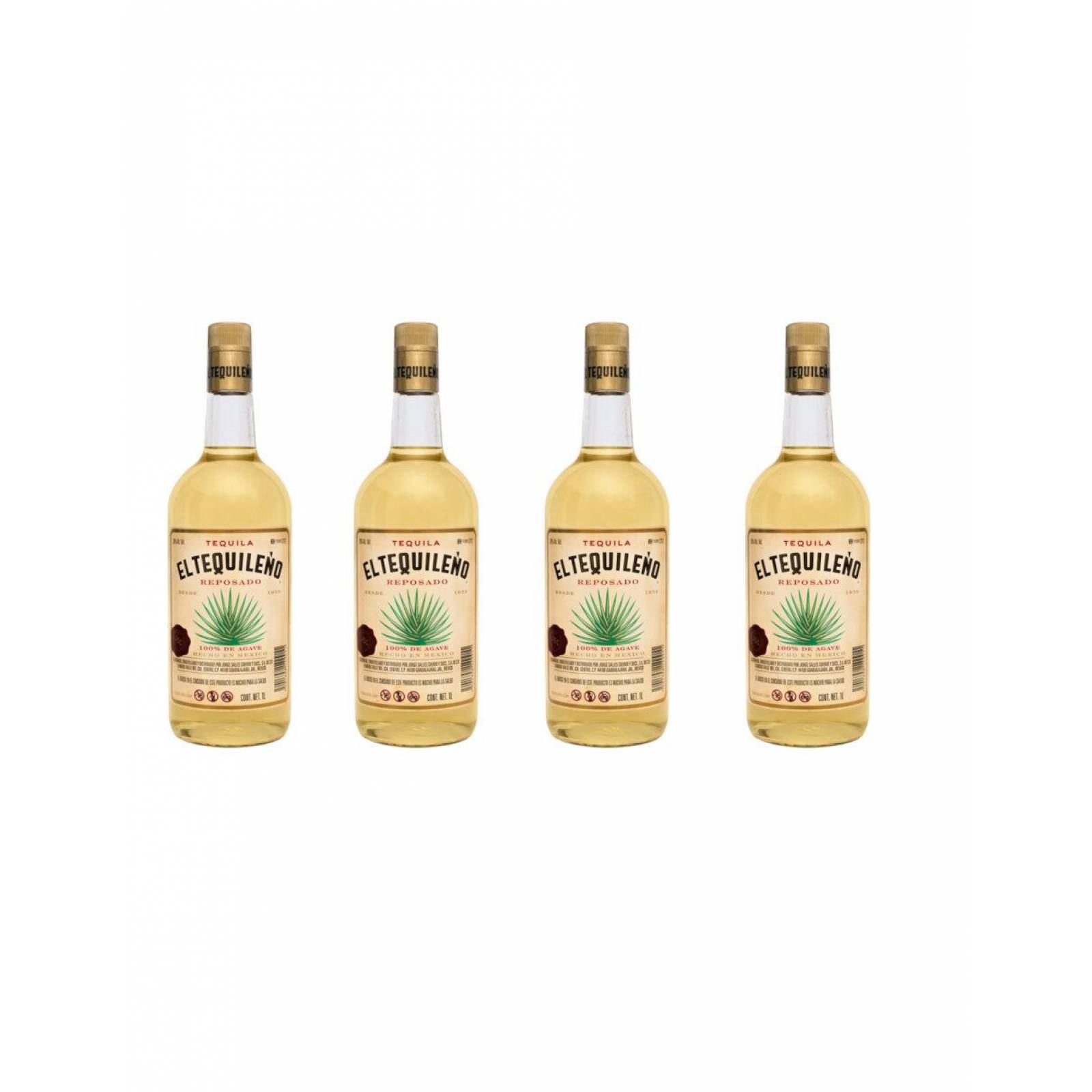 Pack de 4 Tequila Tequileño Reposado 1 L