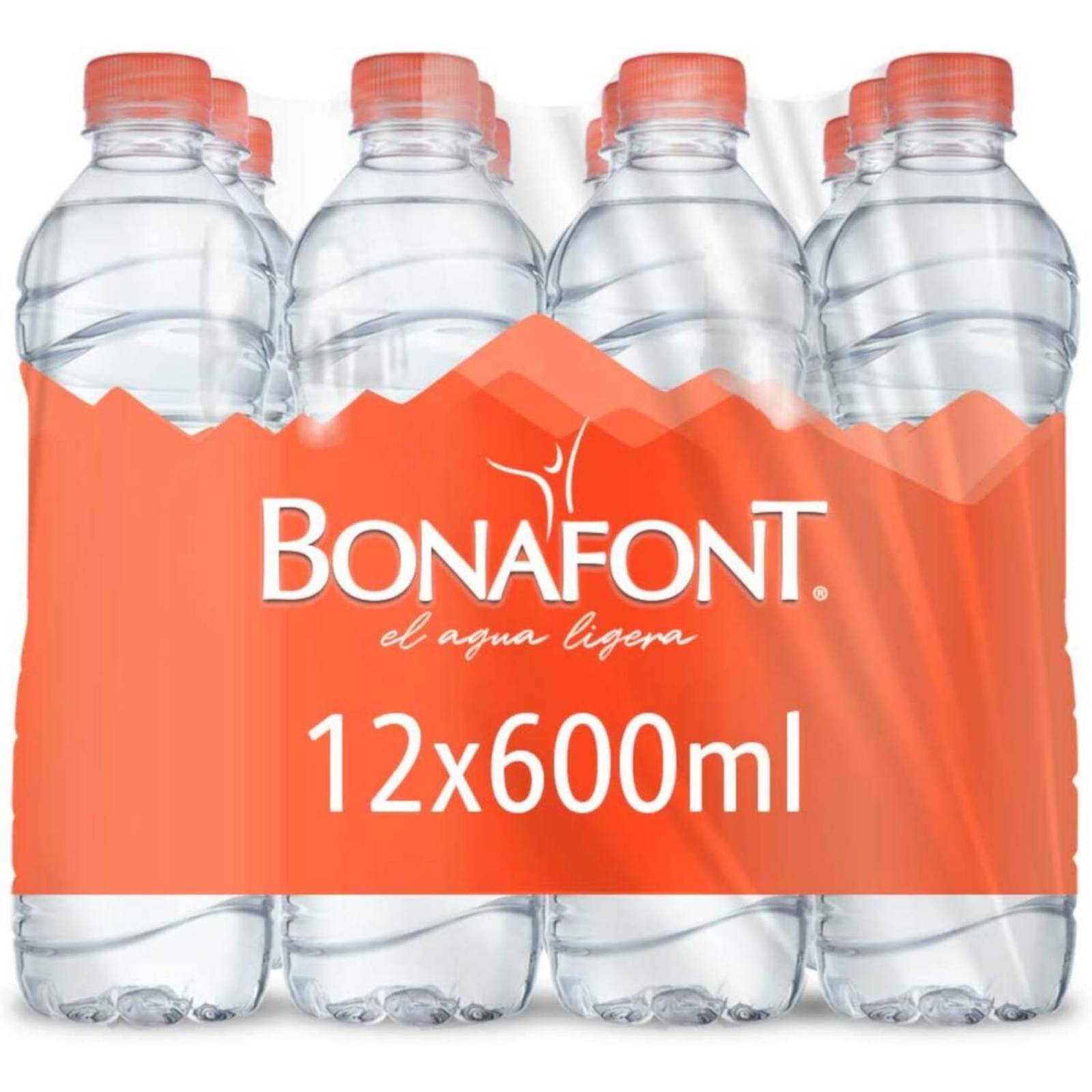 Pack de 12 Agua Bonafont Natural 600 ml