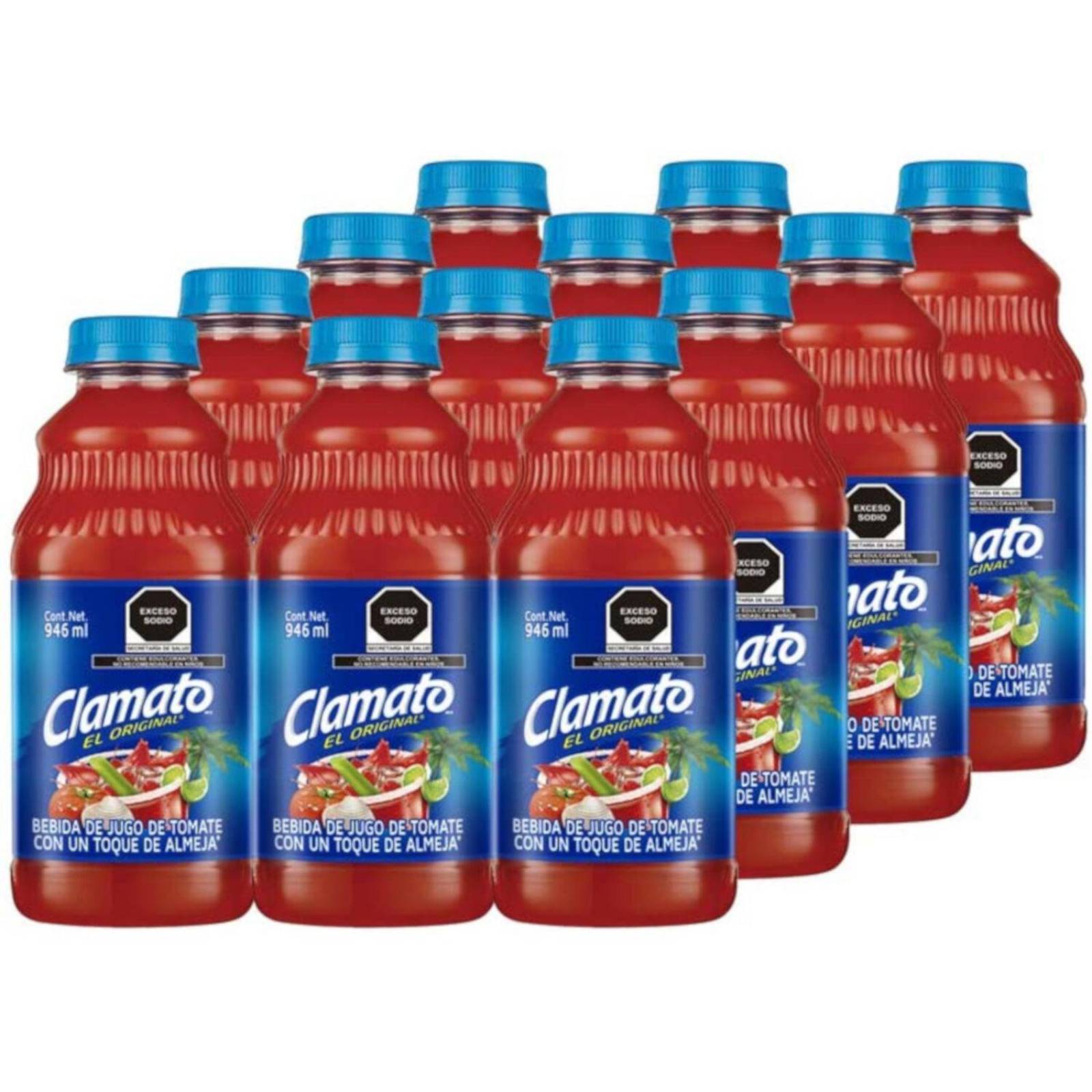 Pack de 12 Jugo Clamato El Original 946 ml