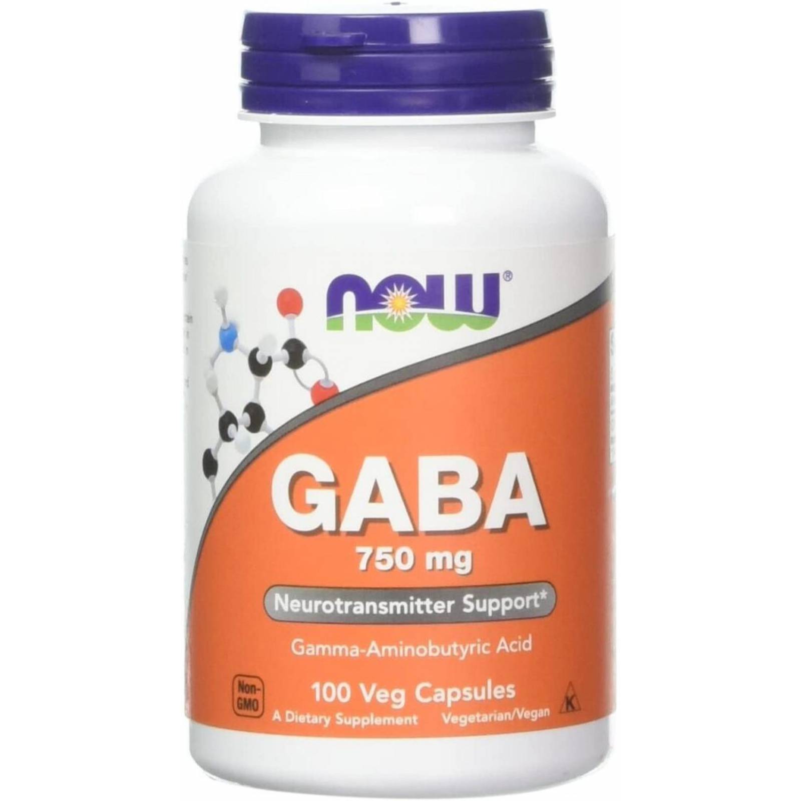 Aminoácidos Now Gaba 750 mg 100 cápsulas