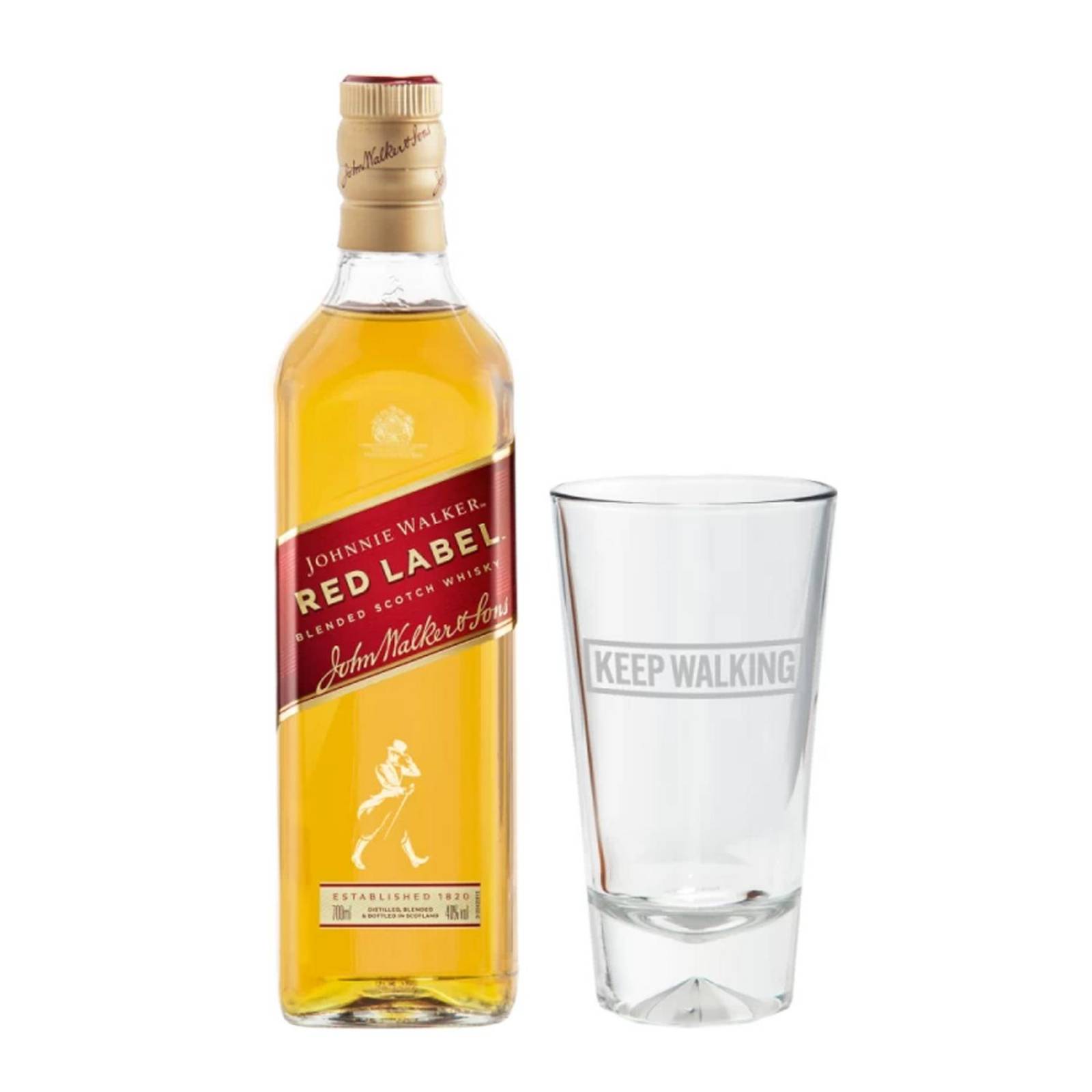 Whisky Johnnie Walker Red Label 700 ml + Vaso Highball