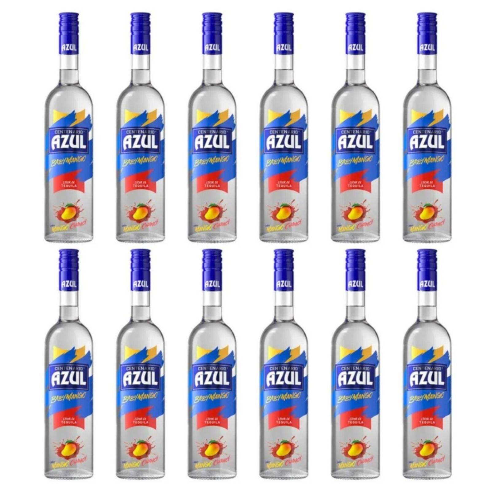 Pack de 12 Licor de Tequila Centenario Azul Baby Mango 700 ml