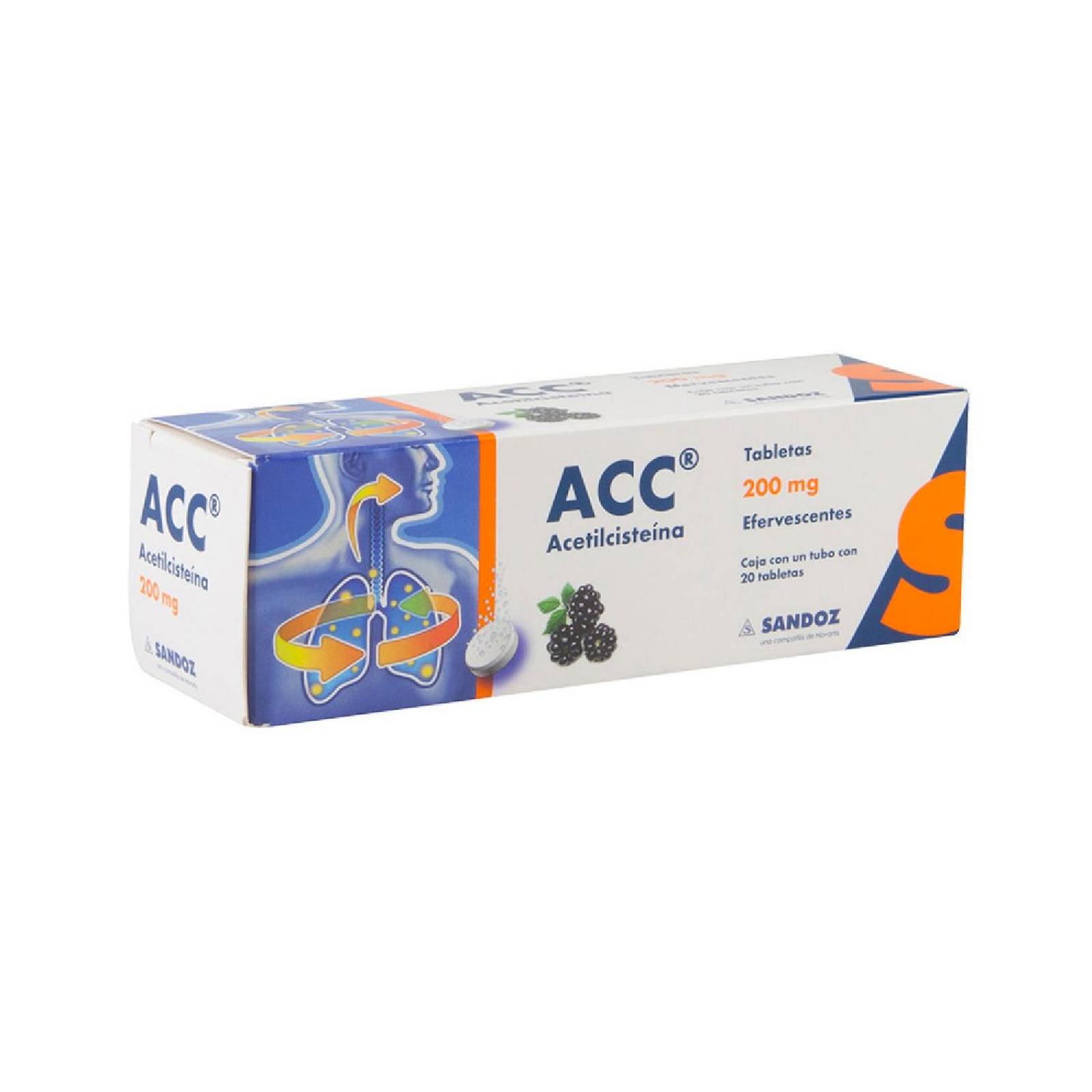Tabletas ACC Efervescentes 20 piezas de 200 mg