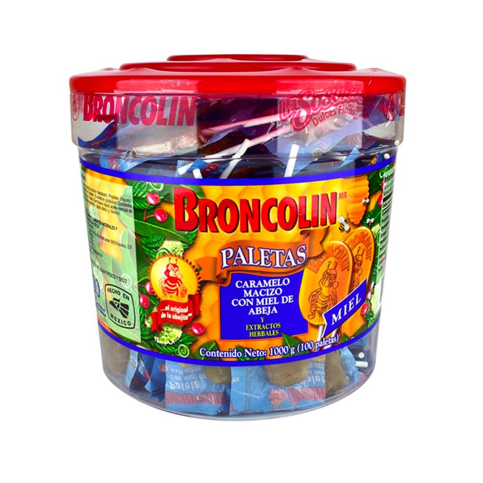 Paletas Broncolin Vitrolero 100 piezas