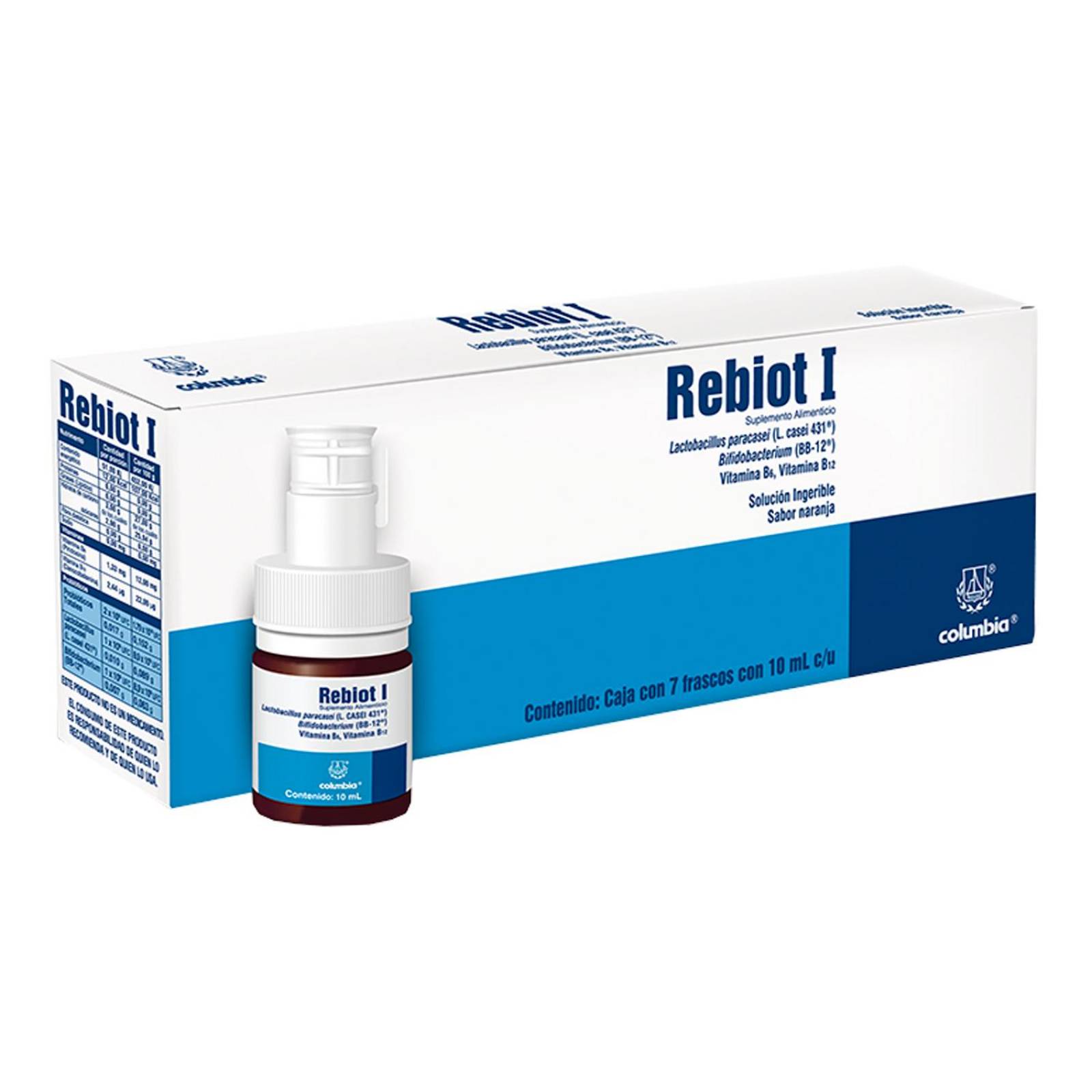 Suplemento Alimenticio Rebiot I 7 frascos de 10 ml