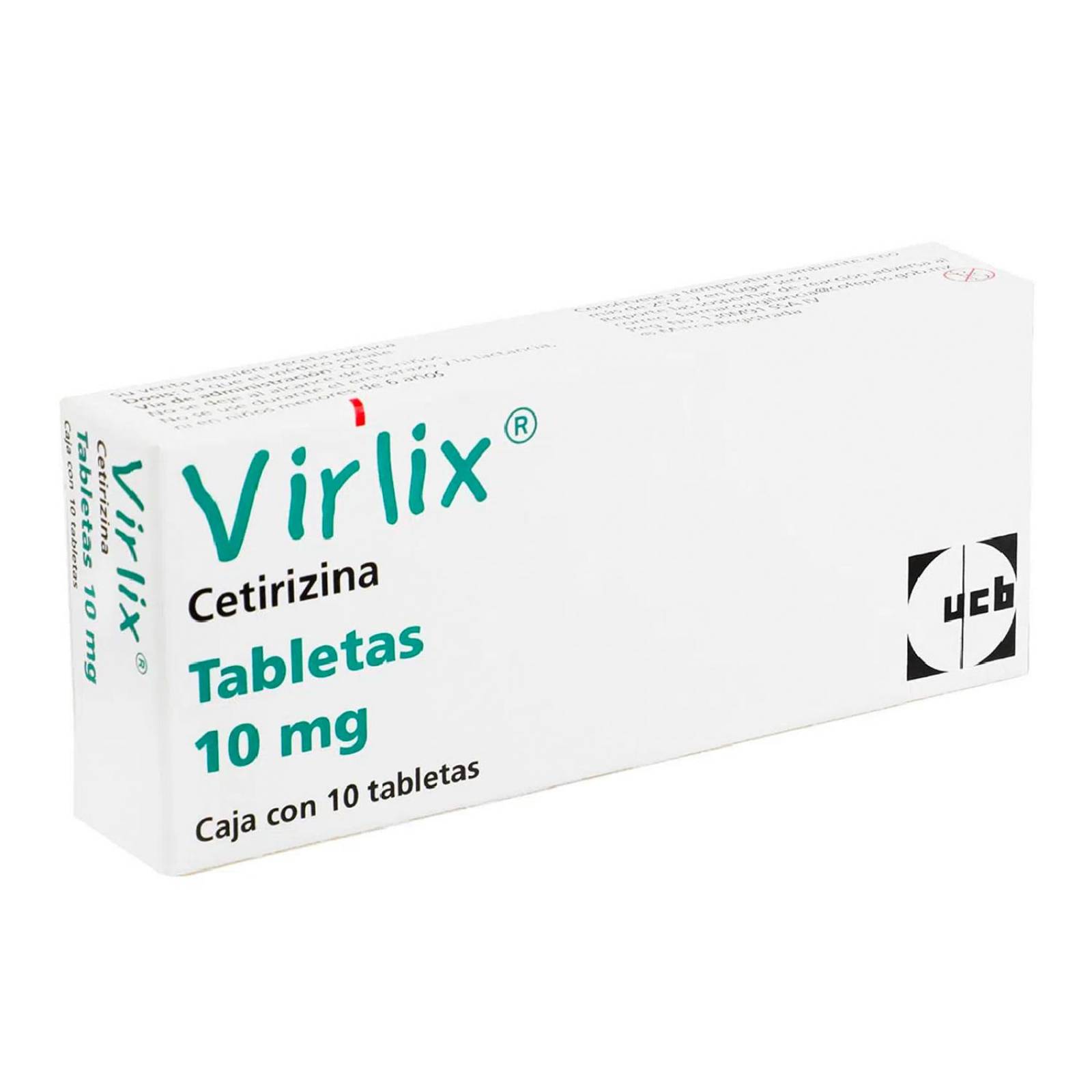 Antihistamínico Virlix 10 mg 10 tabletas