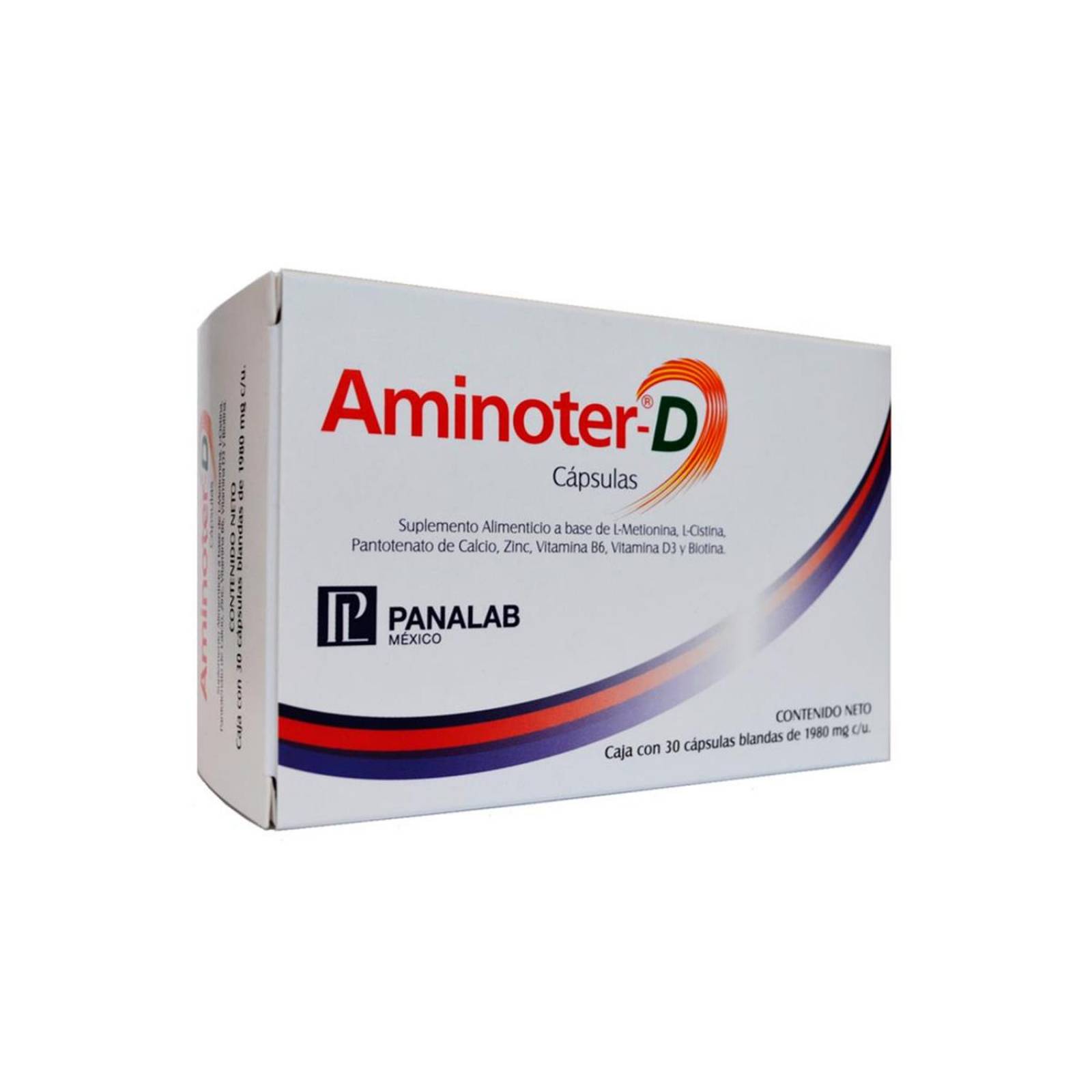 Suplemento Alimenticio Aminoter-D 30 cápsulas de 1980 mg