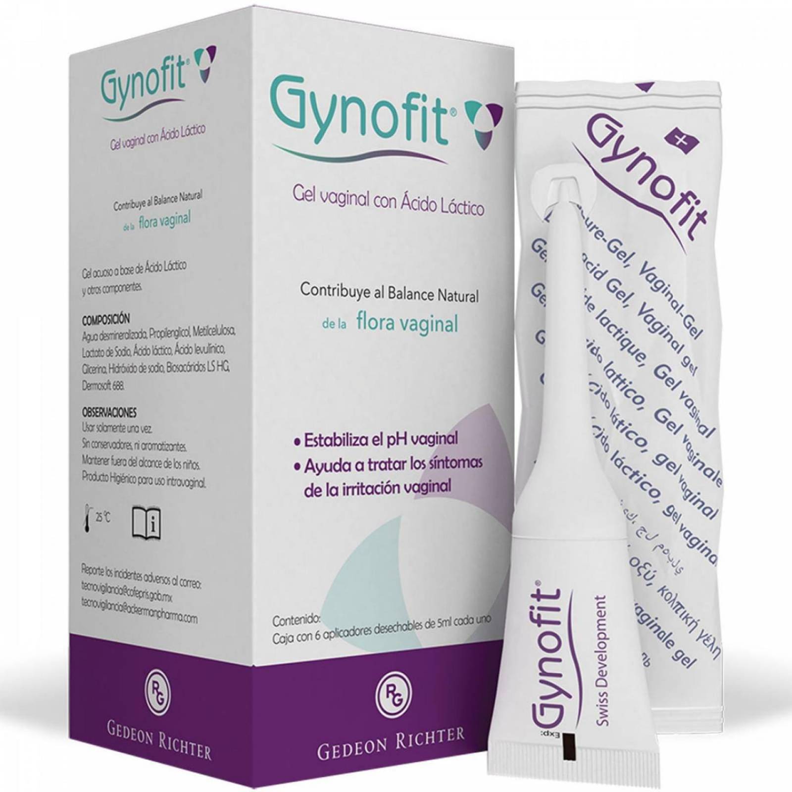 Gel Vaginal Gynofit con Ácido Láctico 6 Aplicaciones de 5 ml