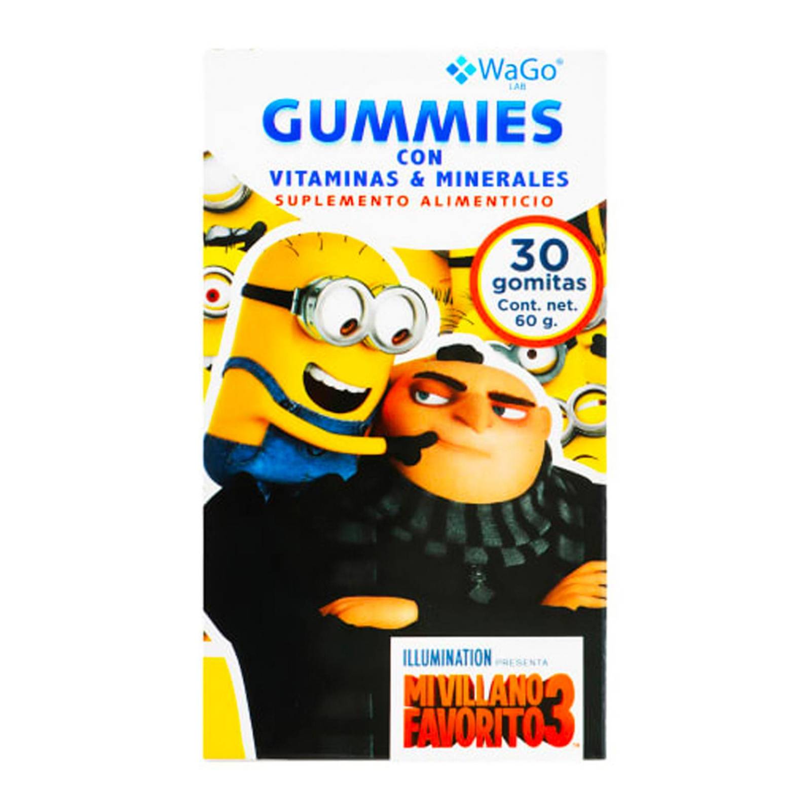 Suplemento Alimenticio Minions Gummies 30 piezas
