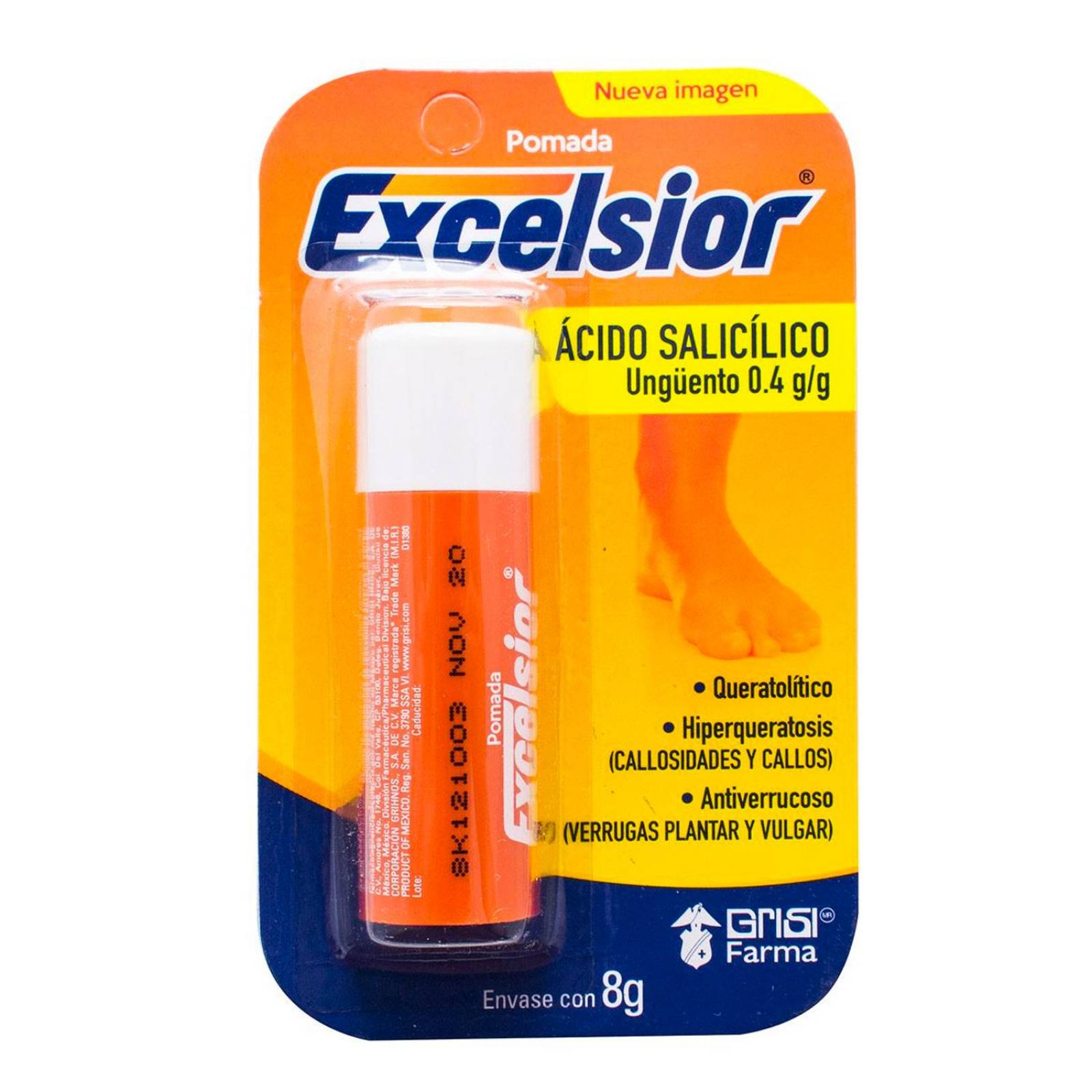 Ungüento Excelsior Ácido salicílico 8 gr