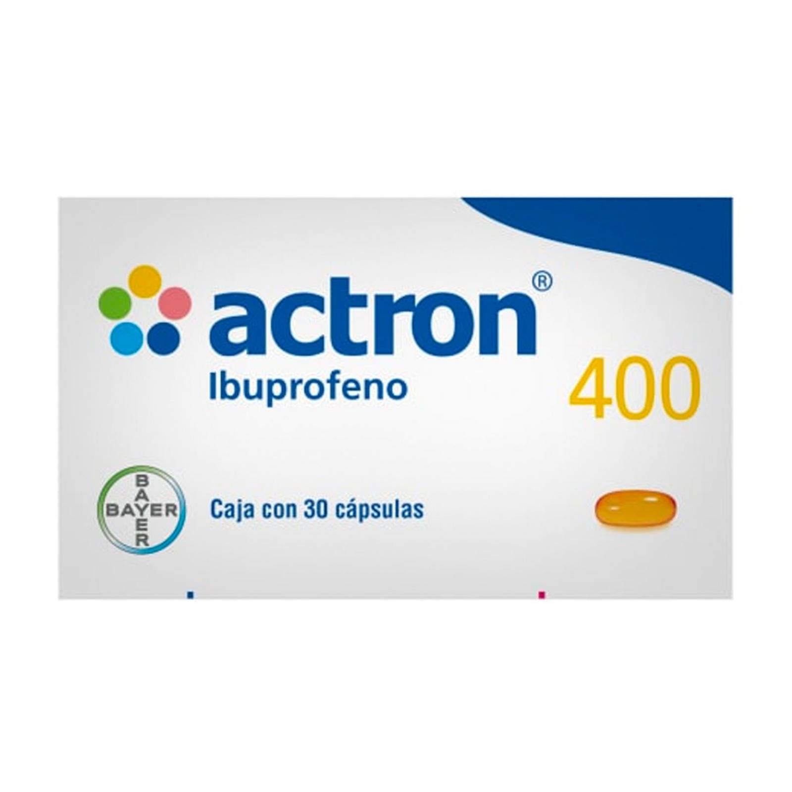 Ibuprofeno Actron 400 mg 30 Cápsulas