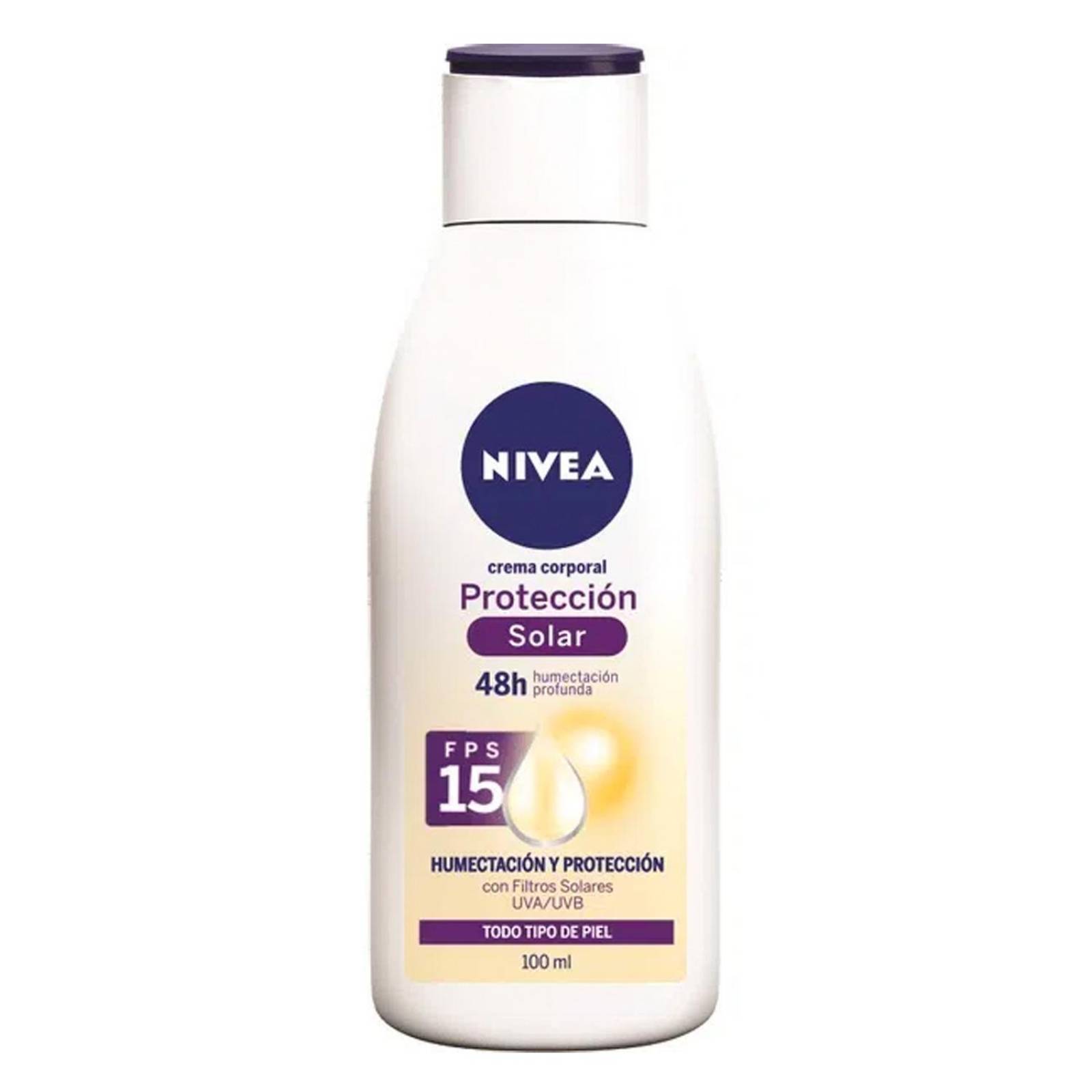 Crema Corporal Nivea Protección Solar FPS 15 100 ml