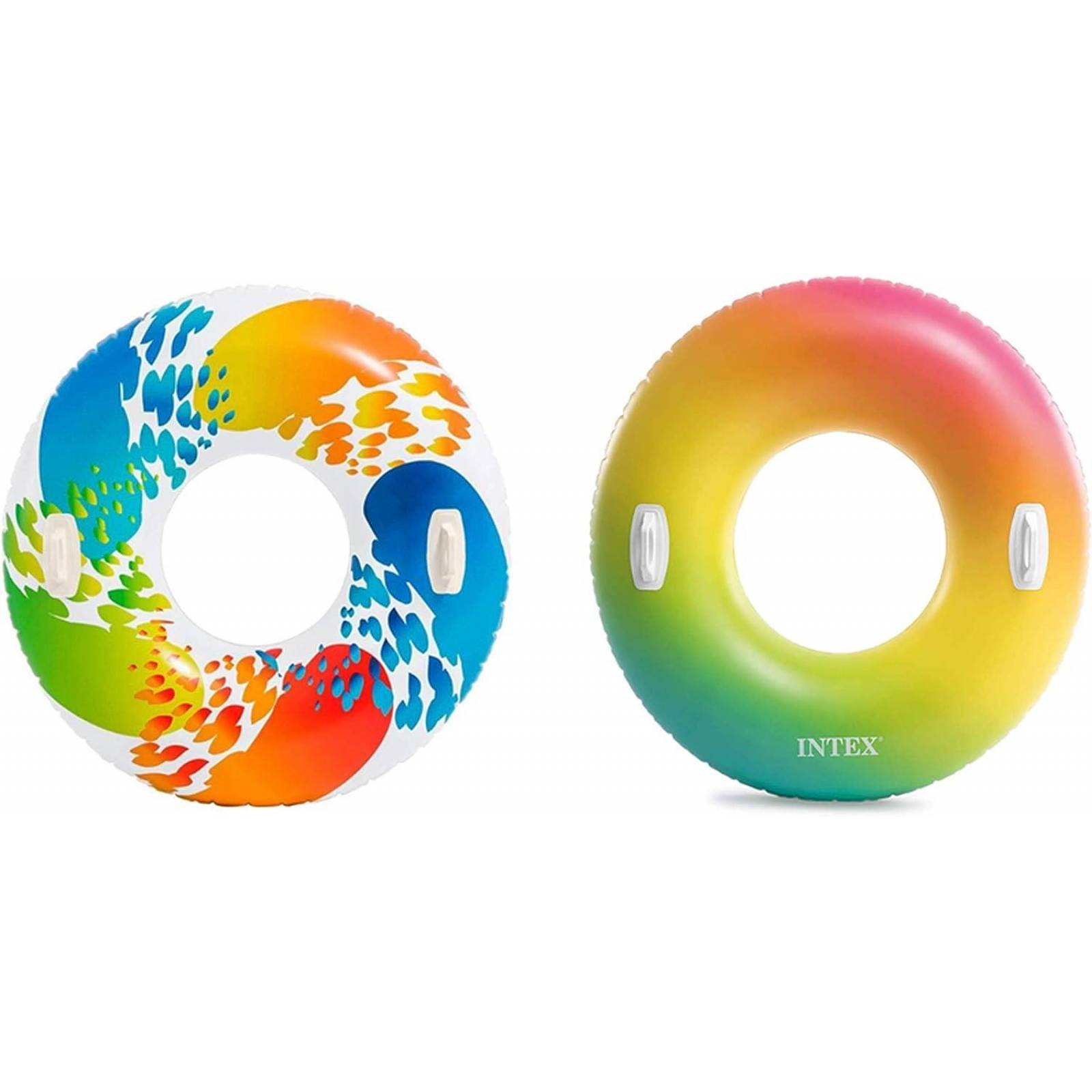 Inflable Flotador con Agarradera Intex 58202 Naranja 1.22m x1.22m