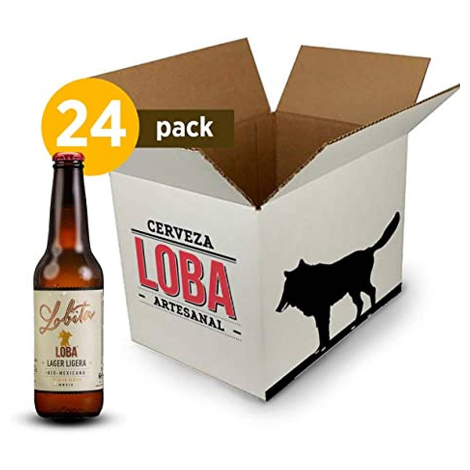 Cerveza Loba Lobita Lager Botella 355 ml