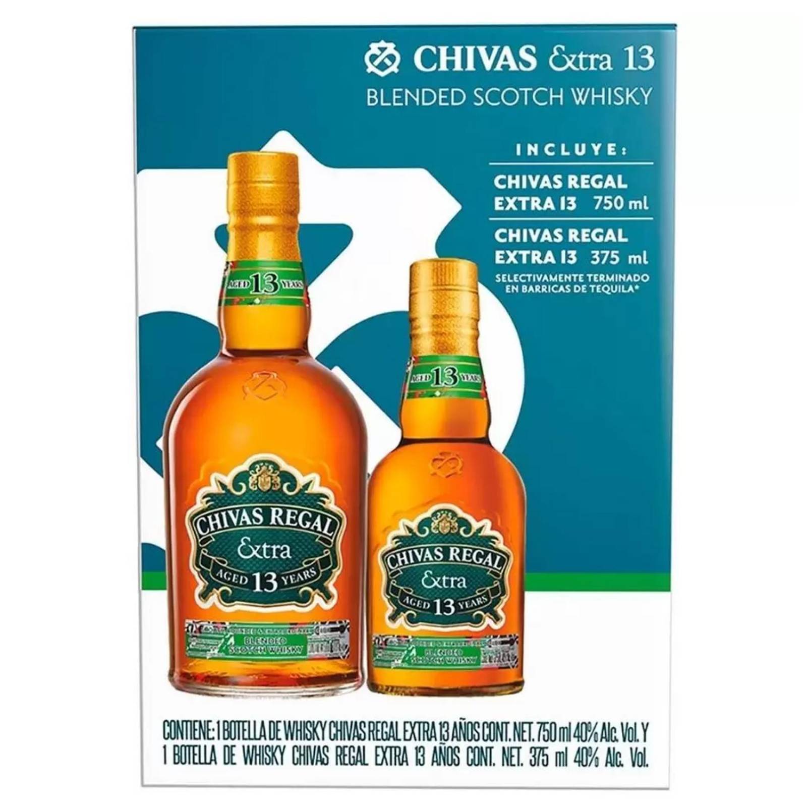 Whisky Chivas Regal Extra 13 Tequila 750 ml + Extra 375 ml