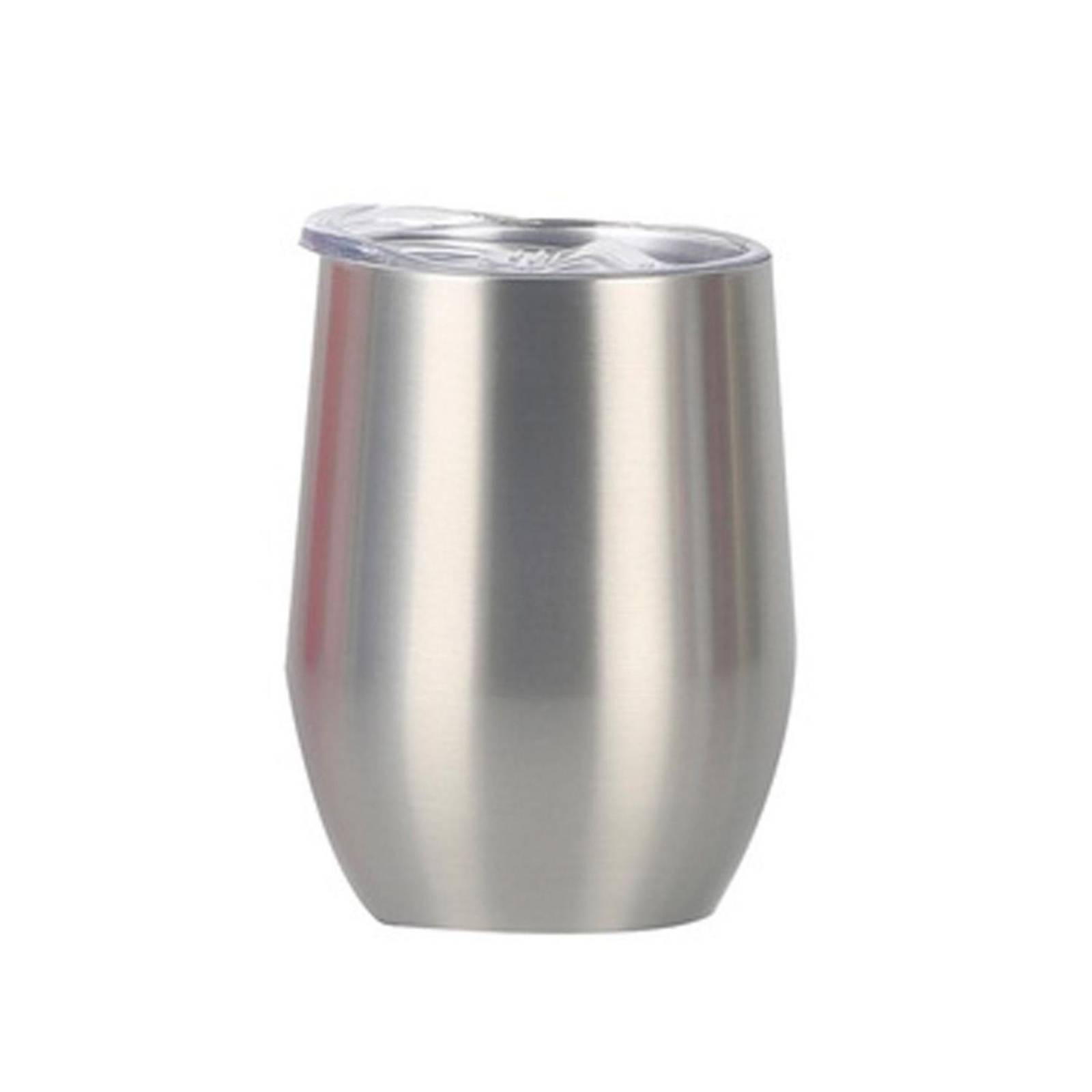 Termo Acero Inoxidable 12 oz Plateado Liso