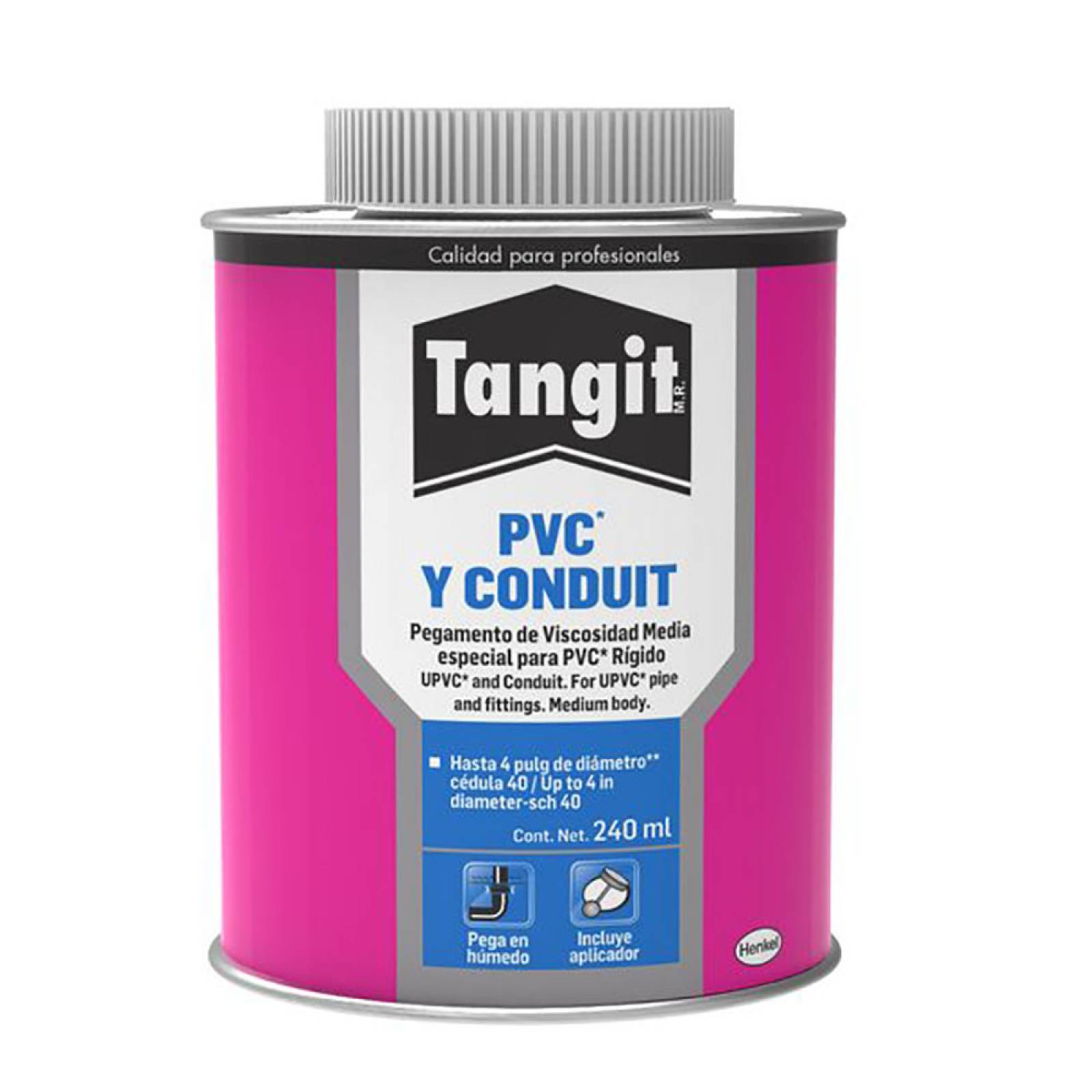 Tangit pegamento para pvc y conduit amarillo 240 ml