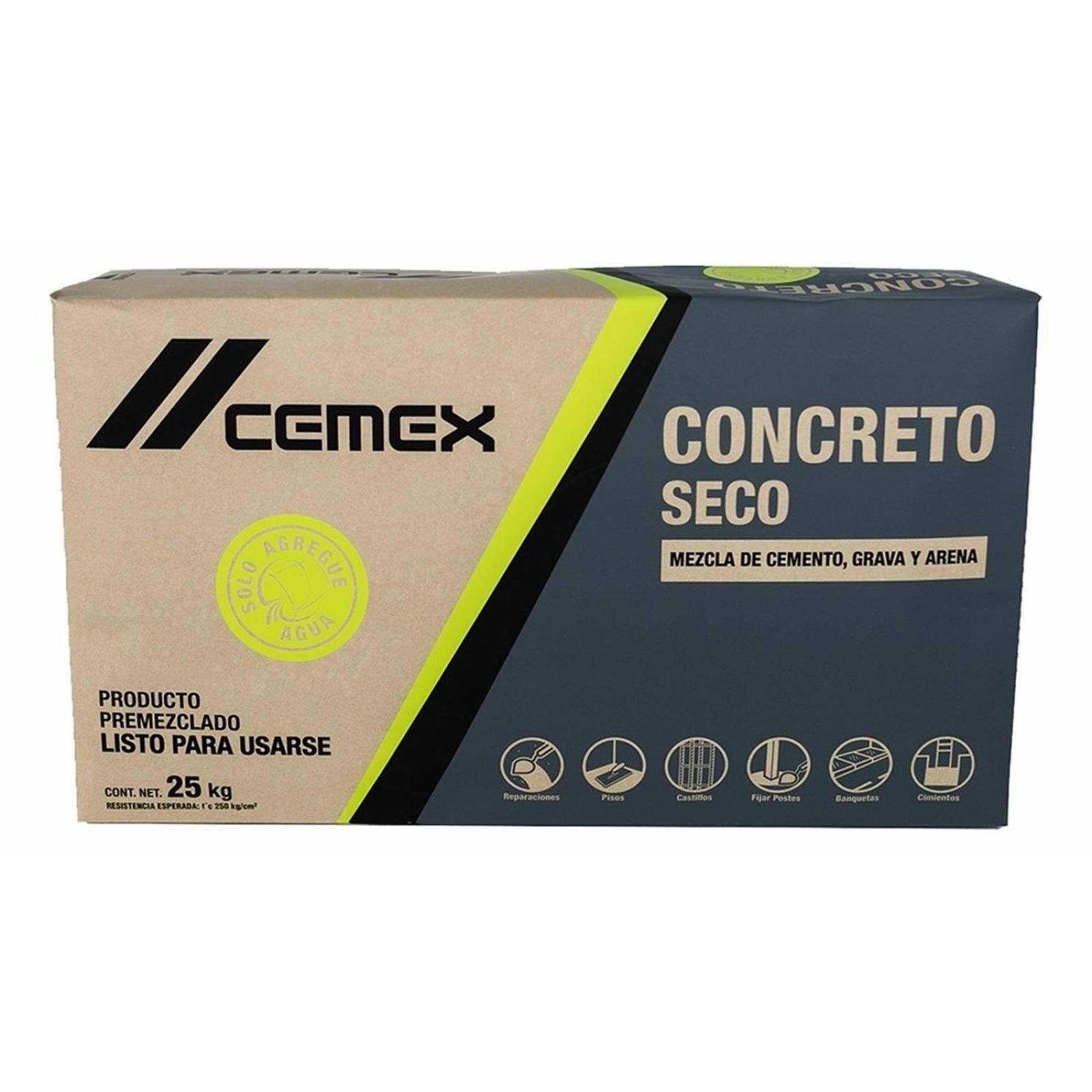 Concreto Seco Premezclado Cemex 25 Kg