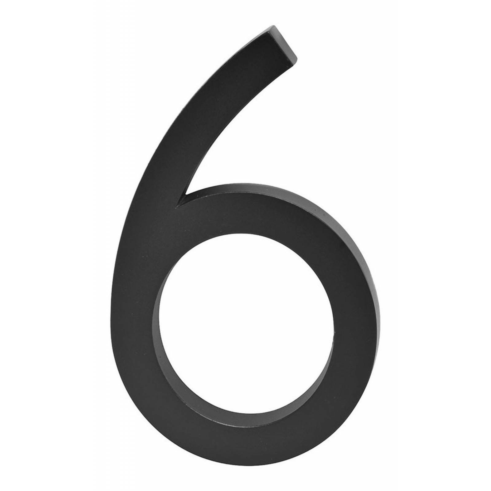 Número 6 Negro De 15.2 Cm