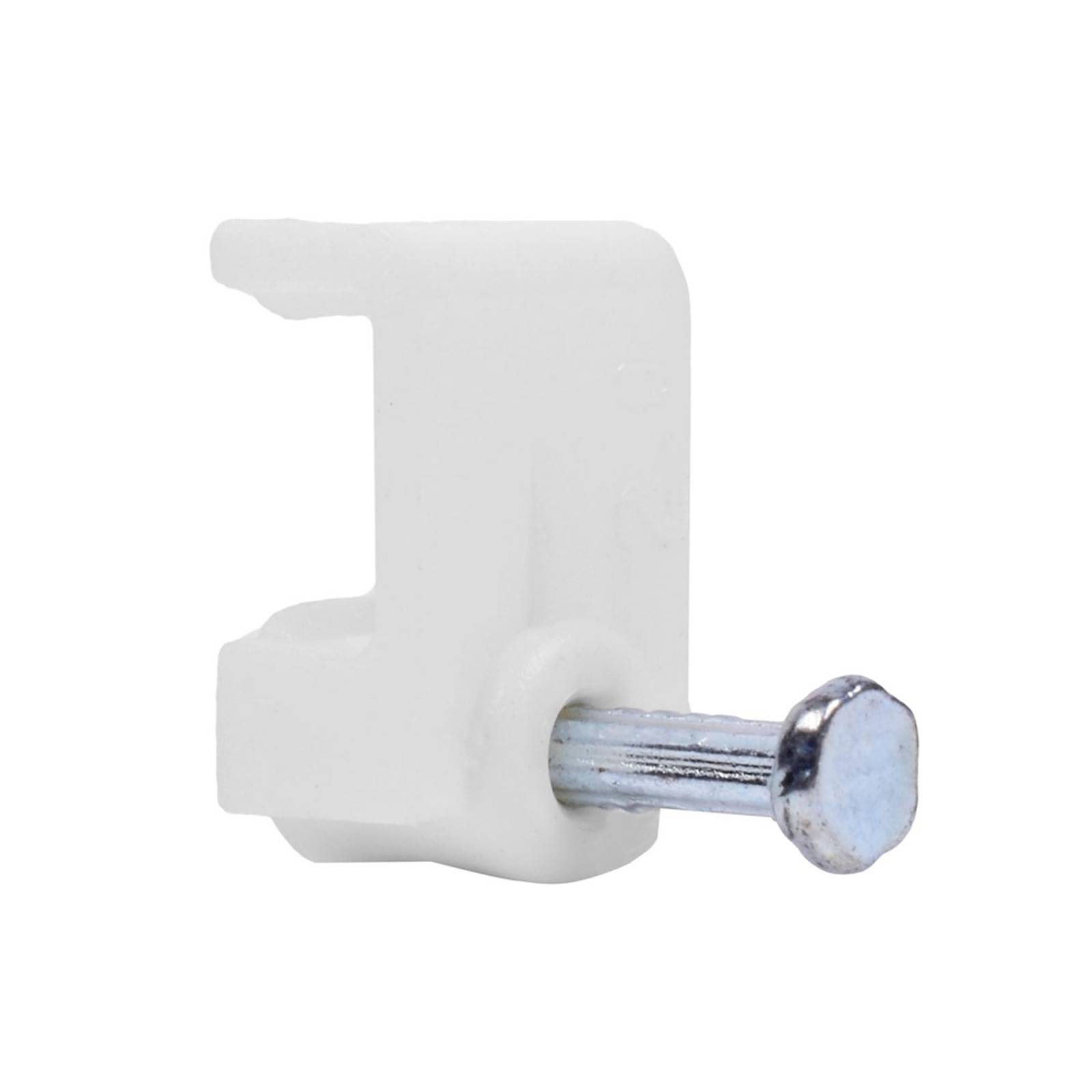 Grapa para cable plano 3/8 de pulgada blanco 10 piezas